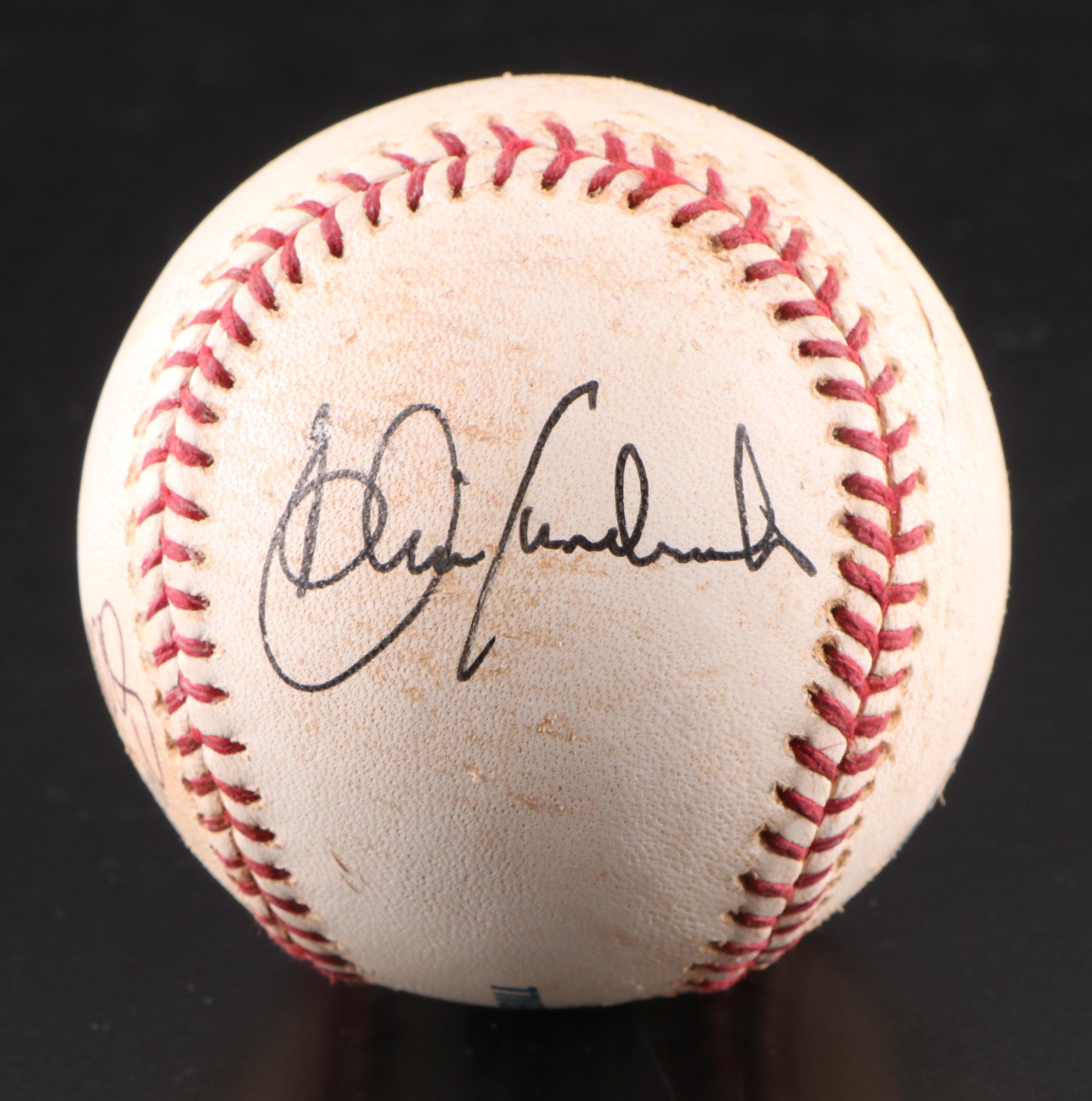 Sidney Ponson and Elrod Hendricks Signed Rawlings Official Major League ...