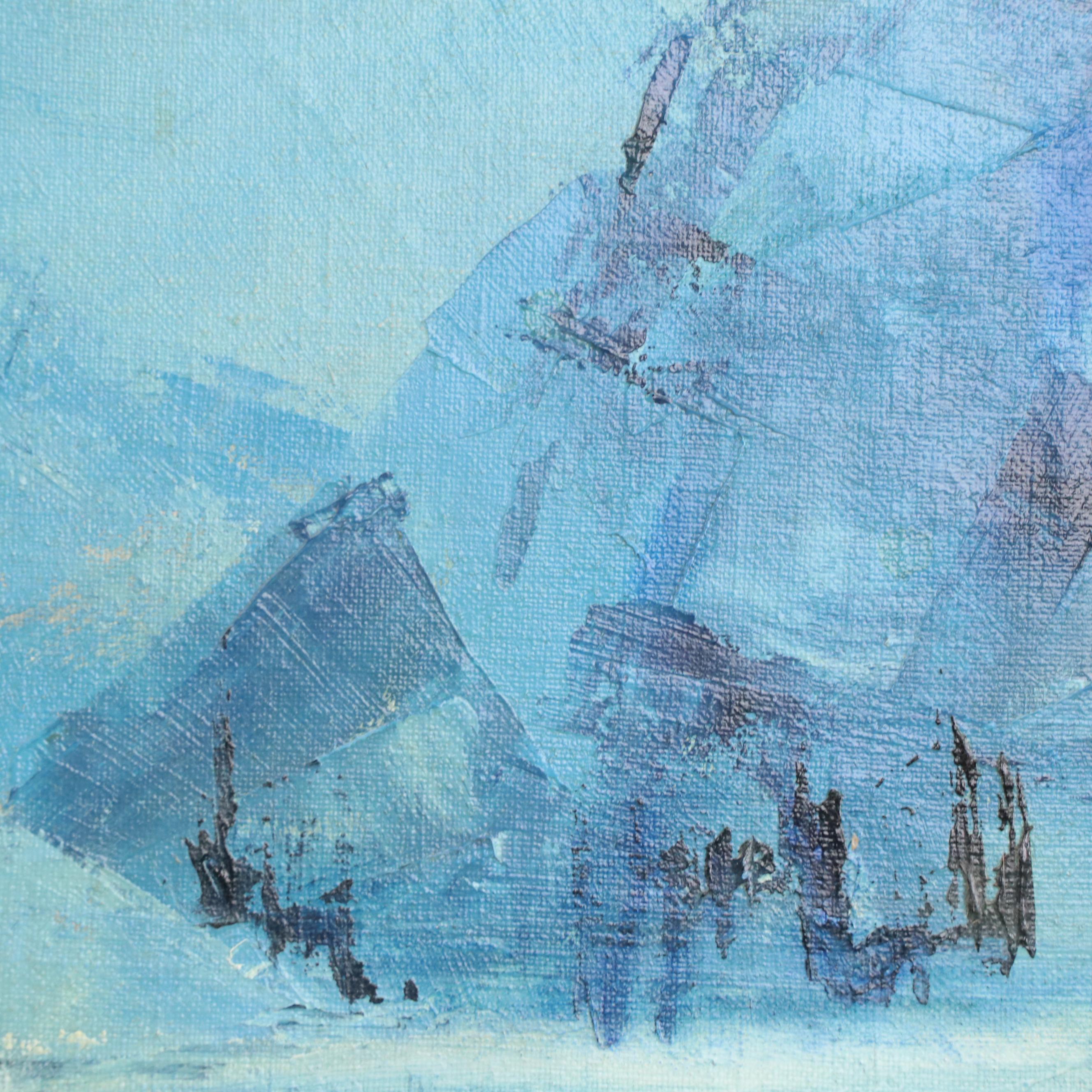 Warren Brandon Oil Painting of Winter Landscape, 1962 | EBTH