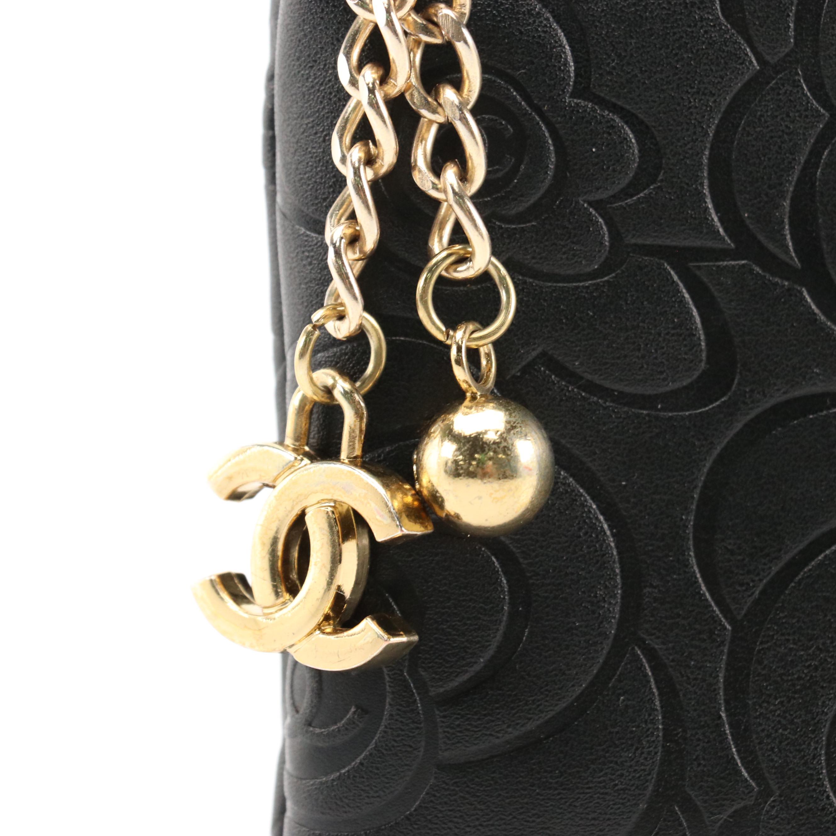 Chanel Promotional Black Camilla Small Zip Pouch with Box | EBTH