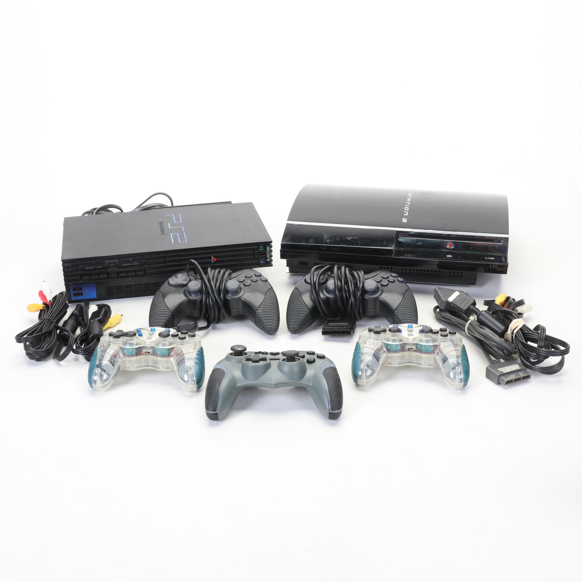 Playstation 2 & 3 With Batman Arkham City Edition Controller & More ...