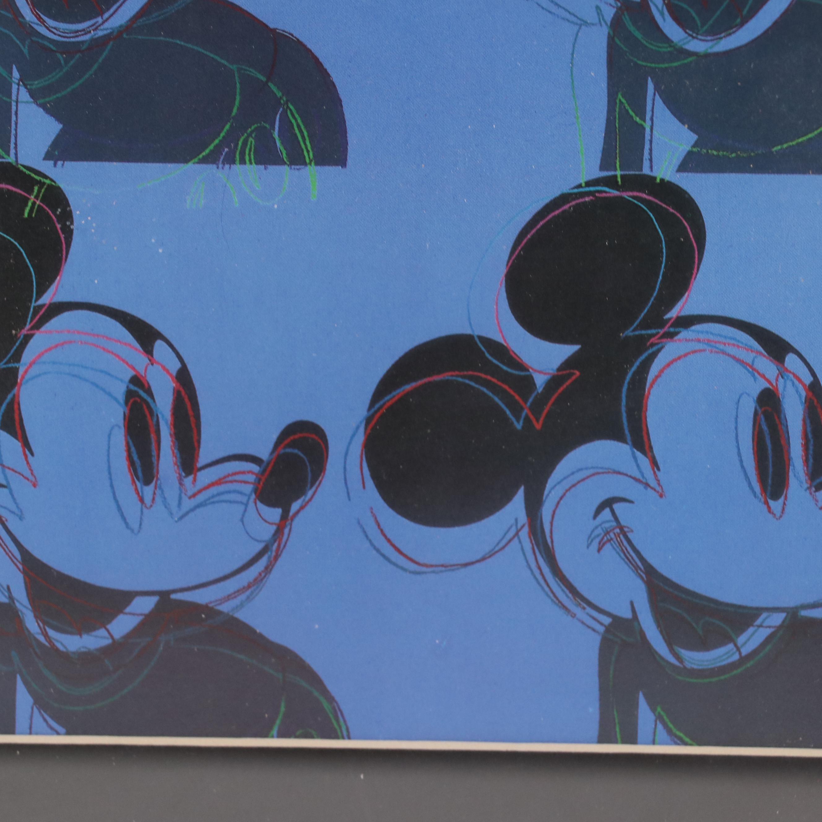 Offset Lithograph After Andy Warhol "Myths: Mickey Mouse" | EBTH