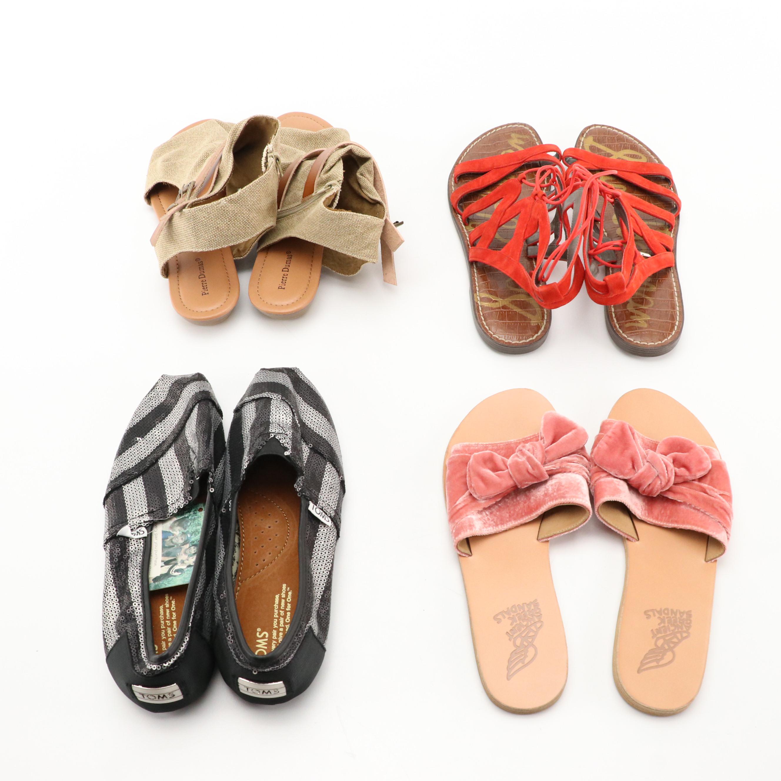 Toms Sequined Flats, Sam Edelman Strappy Sandals, Pierre Dumas & Other ...