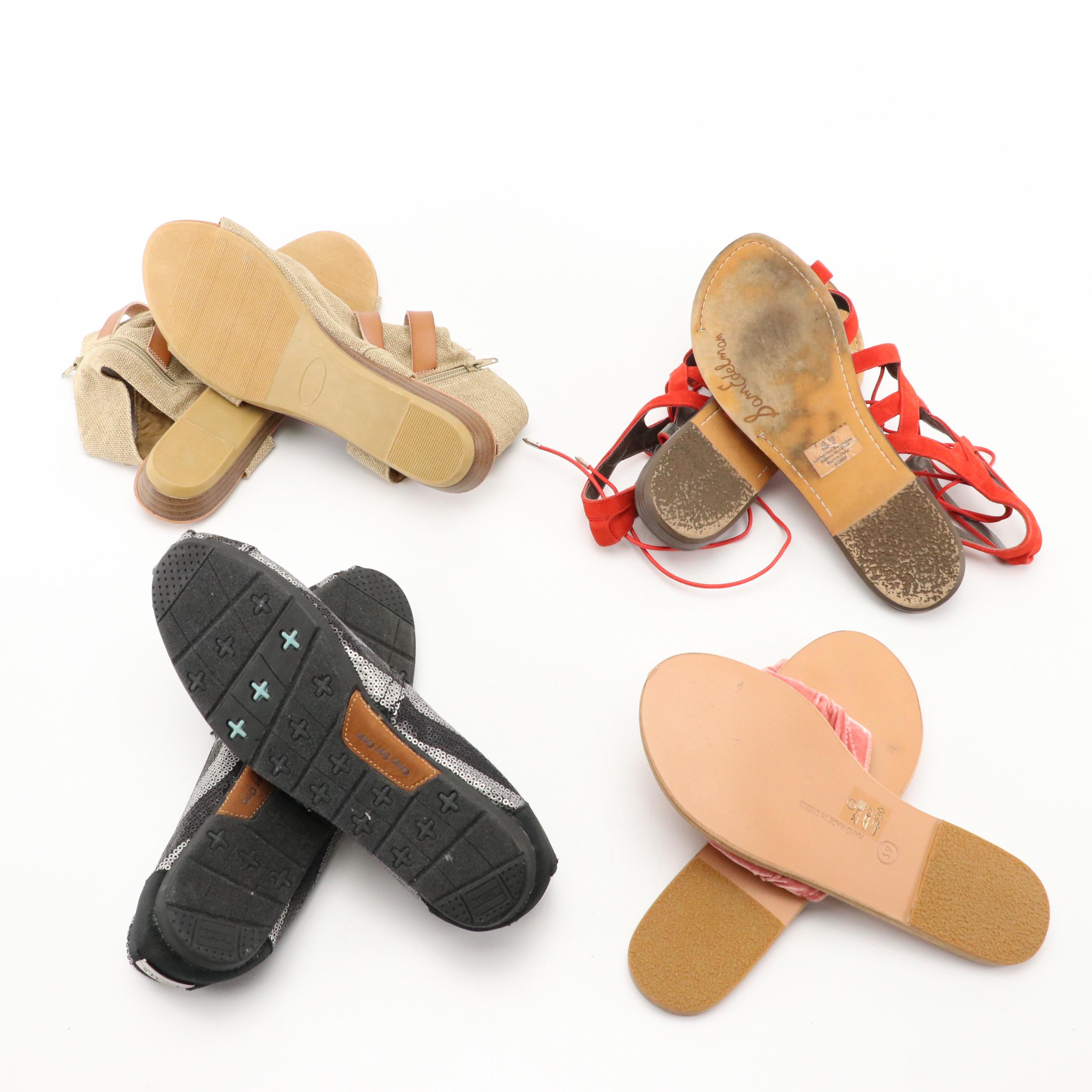 Toms Sequined Flats, Sam Edelman Strappy Sandals, Pierre Dumas & Other ...