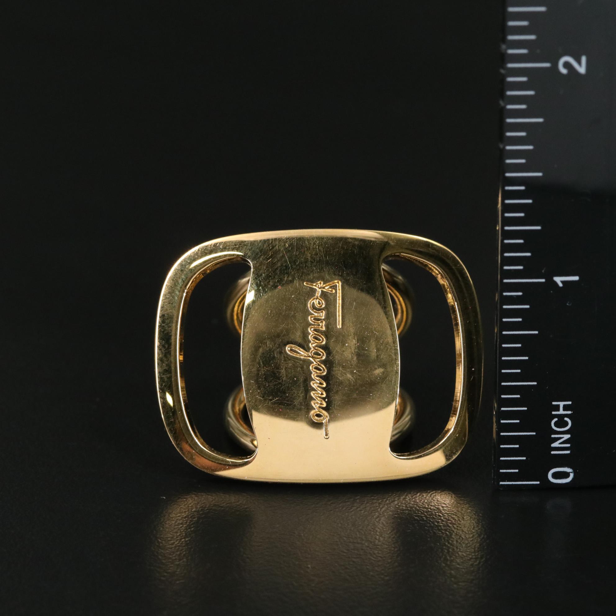 Salvatore Ferragamo Scarf Ring with Box | EBTH