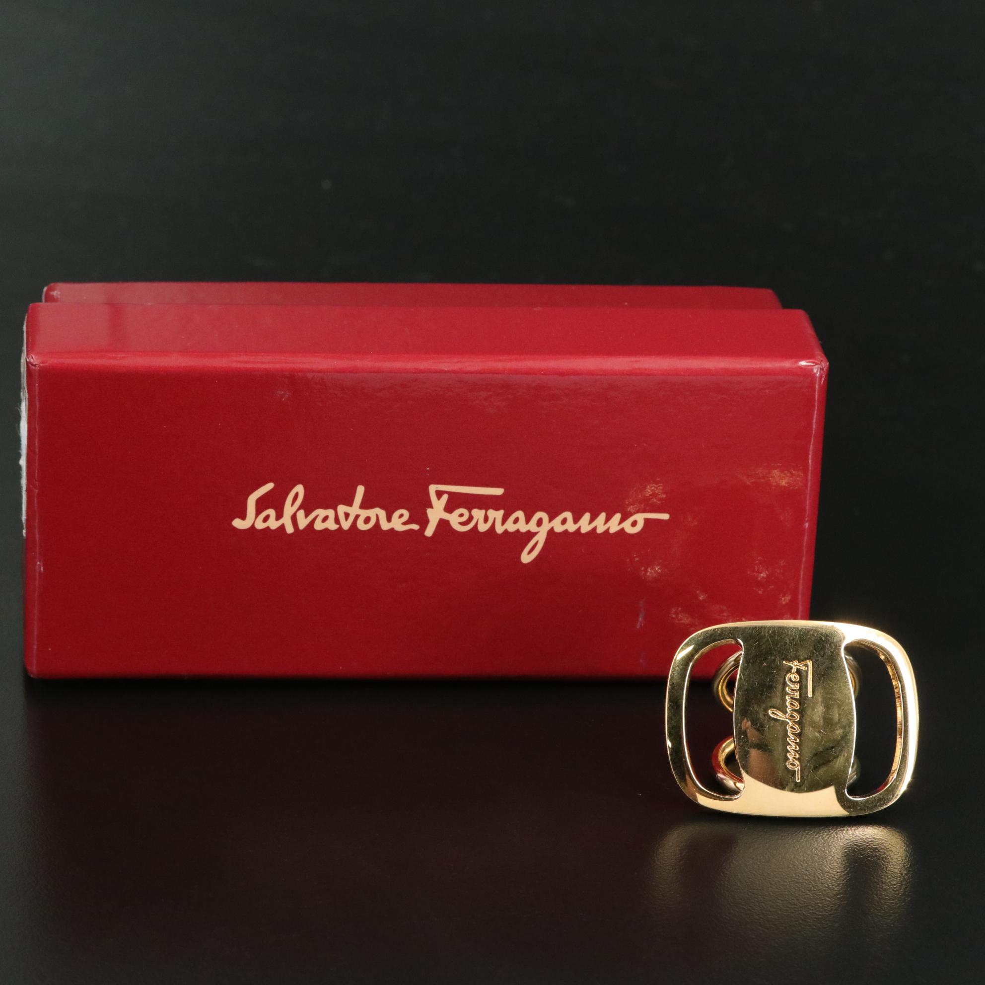 Salvatore Ferragamo Scarf Ring with Box | EBTH