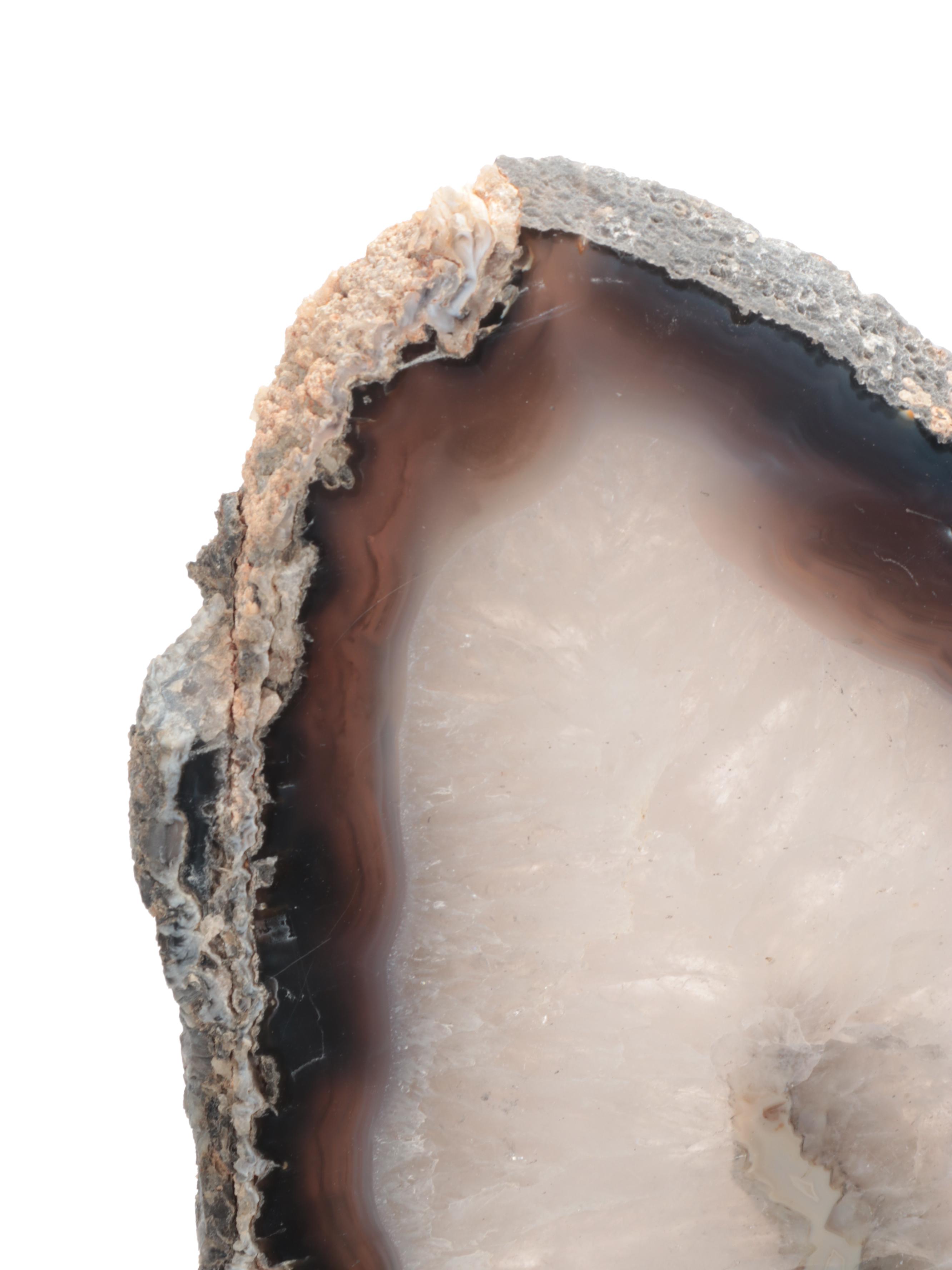 Pair of Book-Matched Geode Slabs on Stand | EBTH