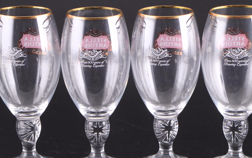 Stella Artois Belgium 15 Cl And 50 Cl Beer Glasses Ebth