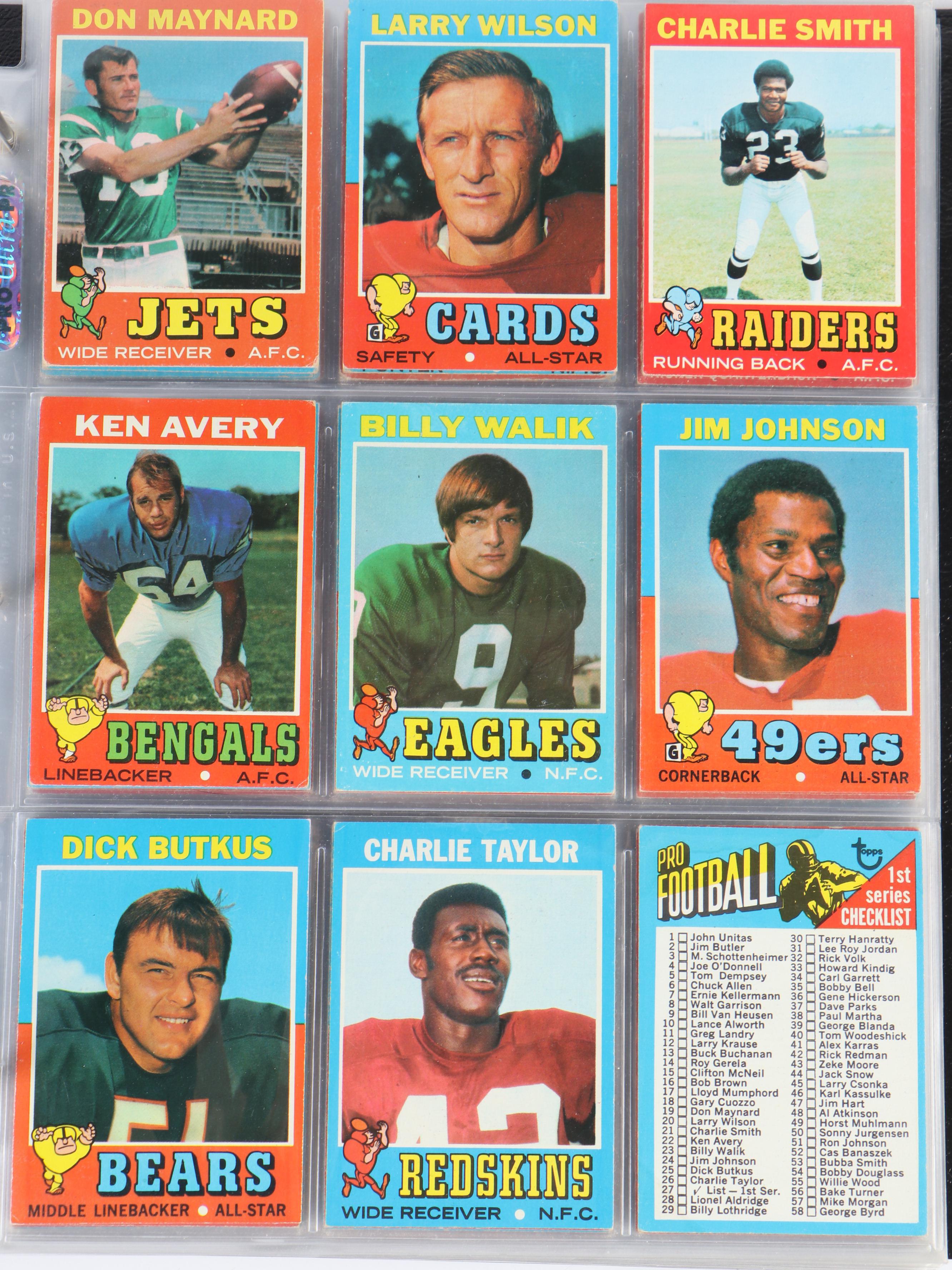 1971 Topps Football Card Complete Set with Terry Bradshaw Graded Rookie ...