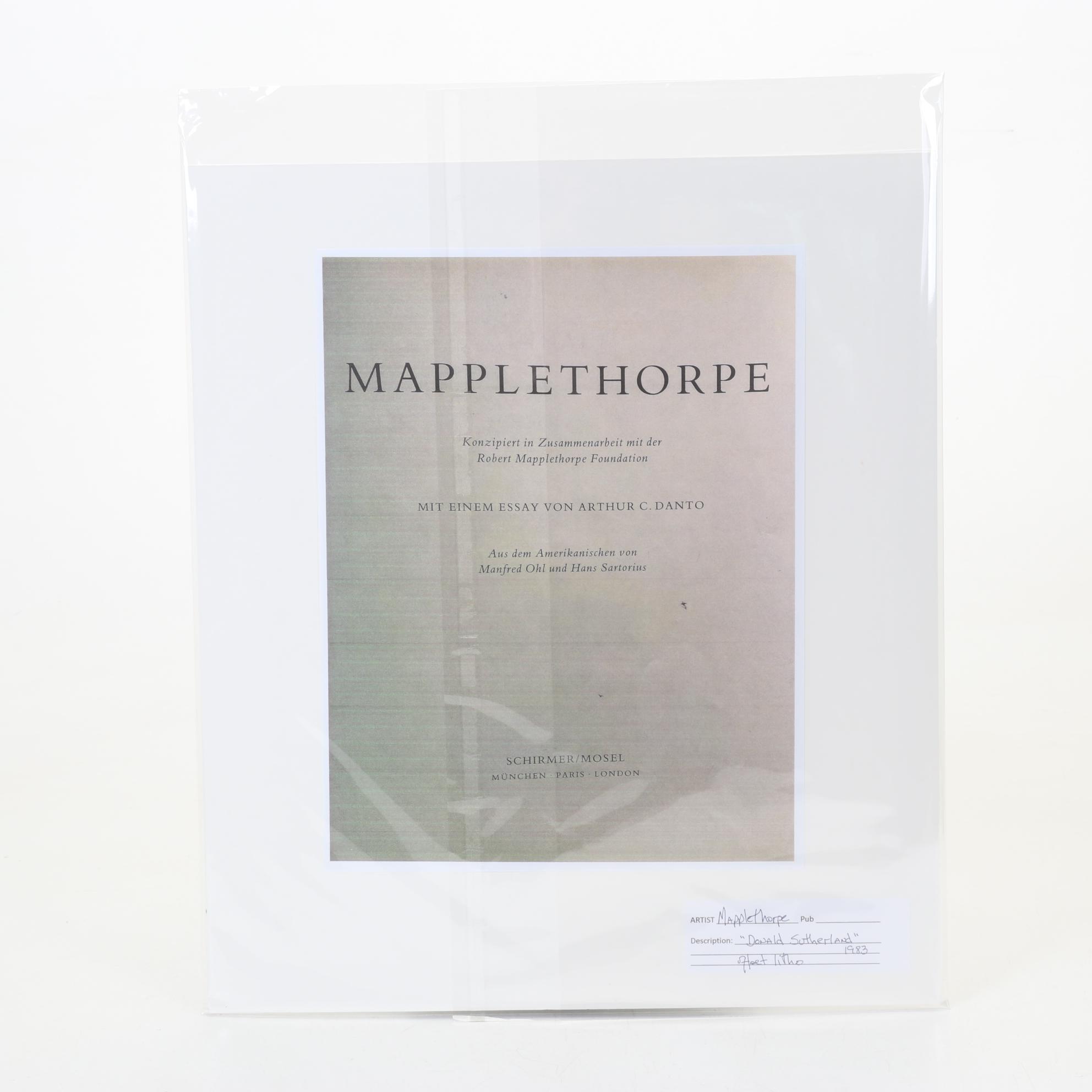 Portrait Offset Lithograph After Robert Mapplethorpe "Donald Sutherland ...