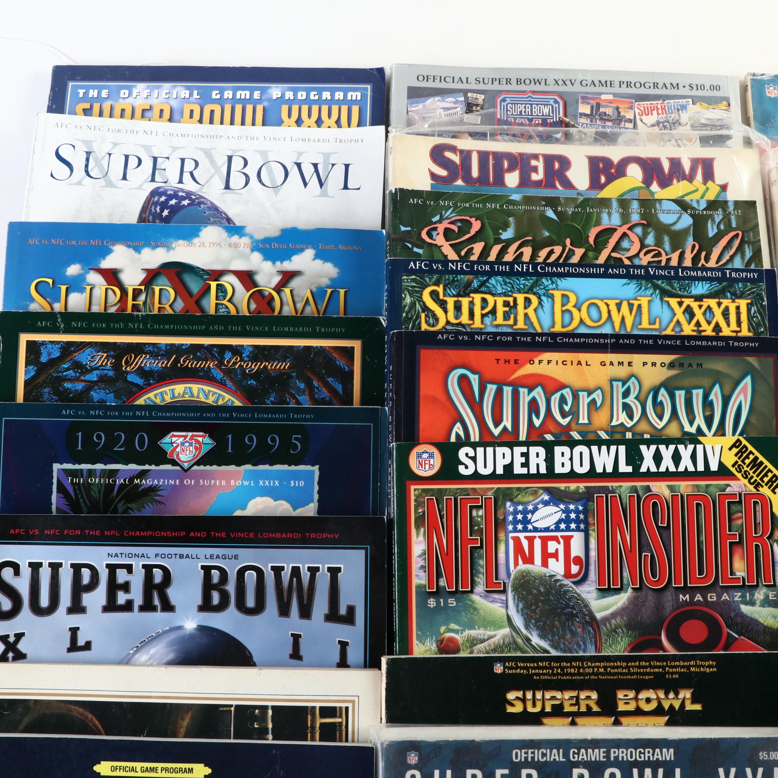 Vintage Super Bowl Programs Featuring San Francisco 49ers, Dallas ...