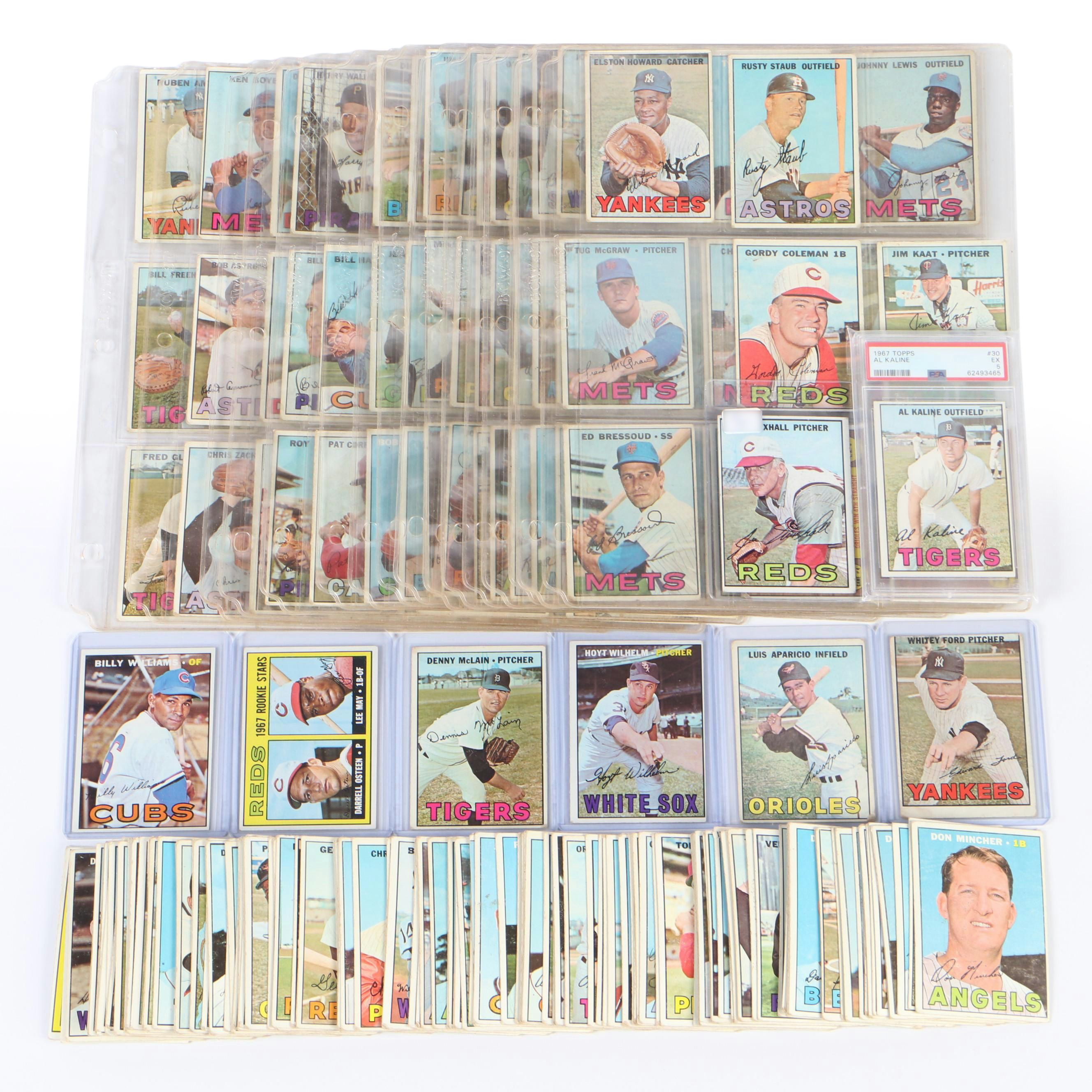 1967 Topps Baseball Cards Featuring Al Kaline Graded PSA 5 and More | EBTH