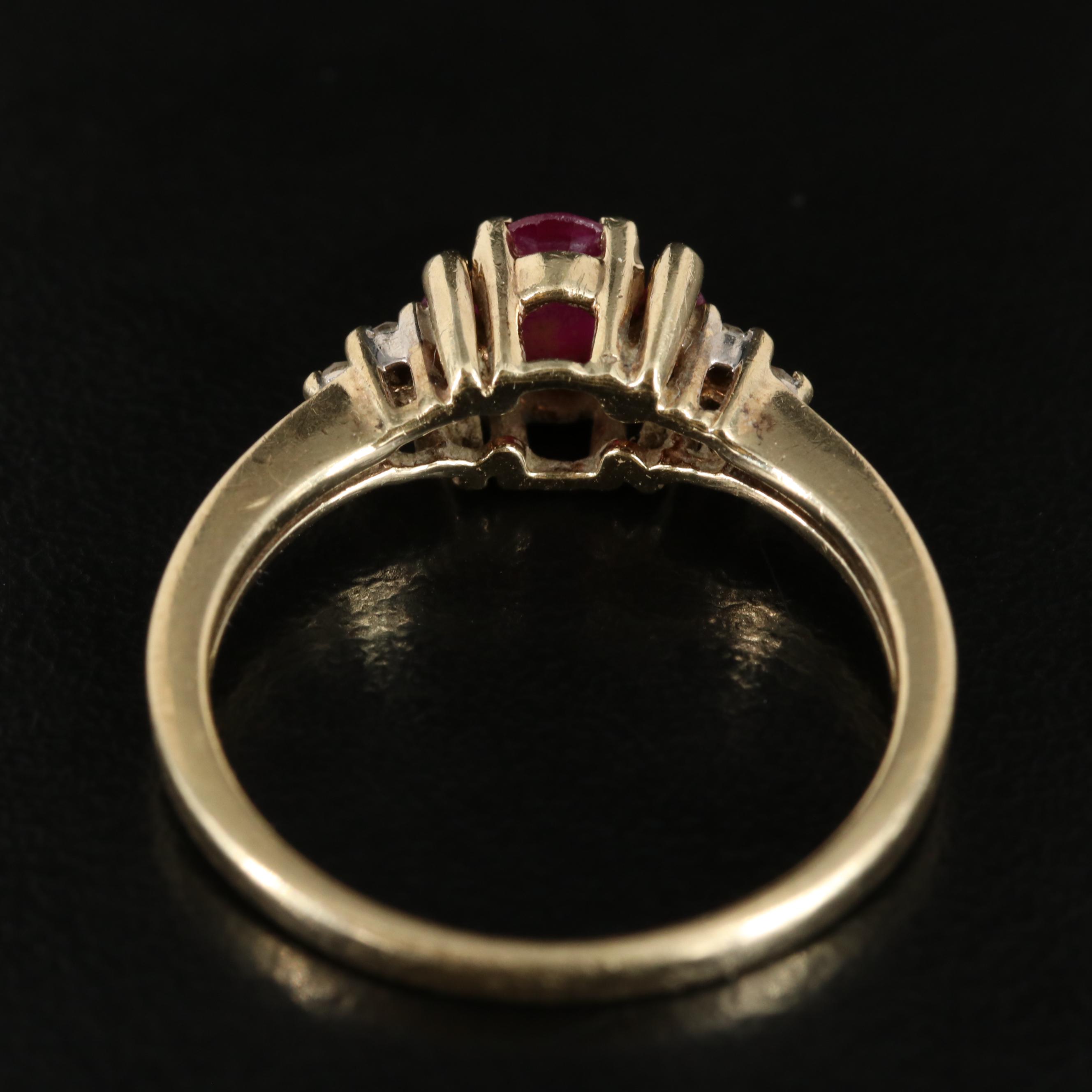 10K Ruby and Diamond Ring | EBTH
