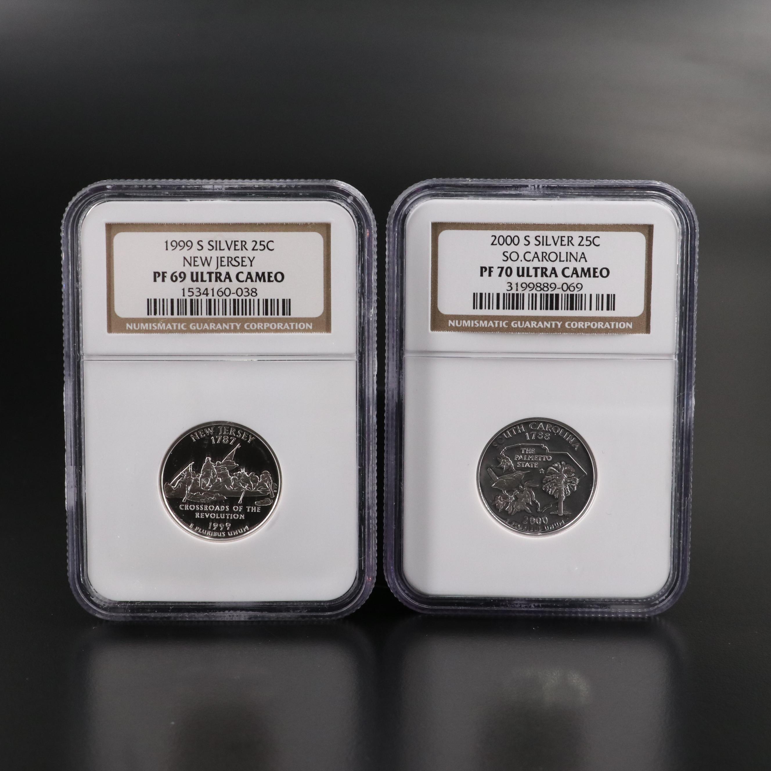 Ten Proof Silver Quarters NGC Graded PF69 Ultra Cameo | EBTH