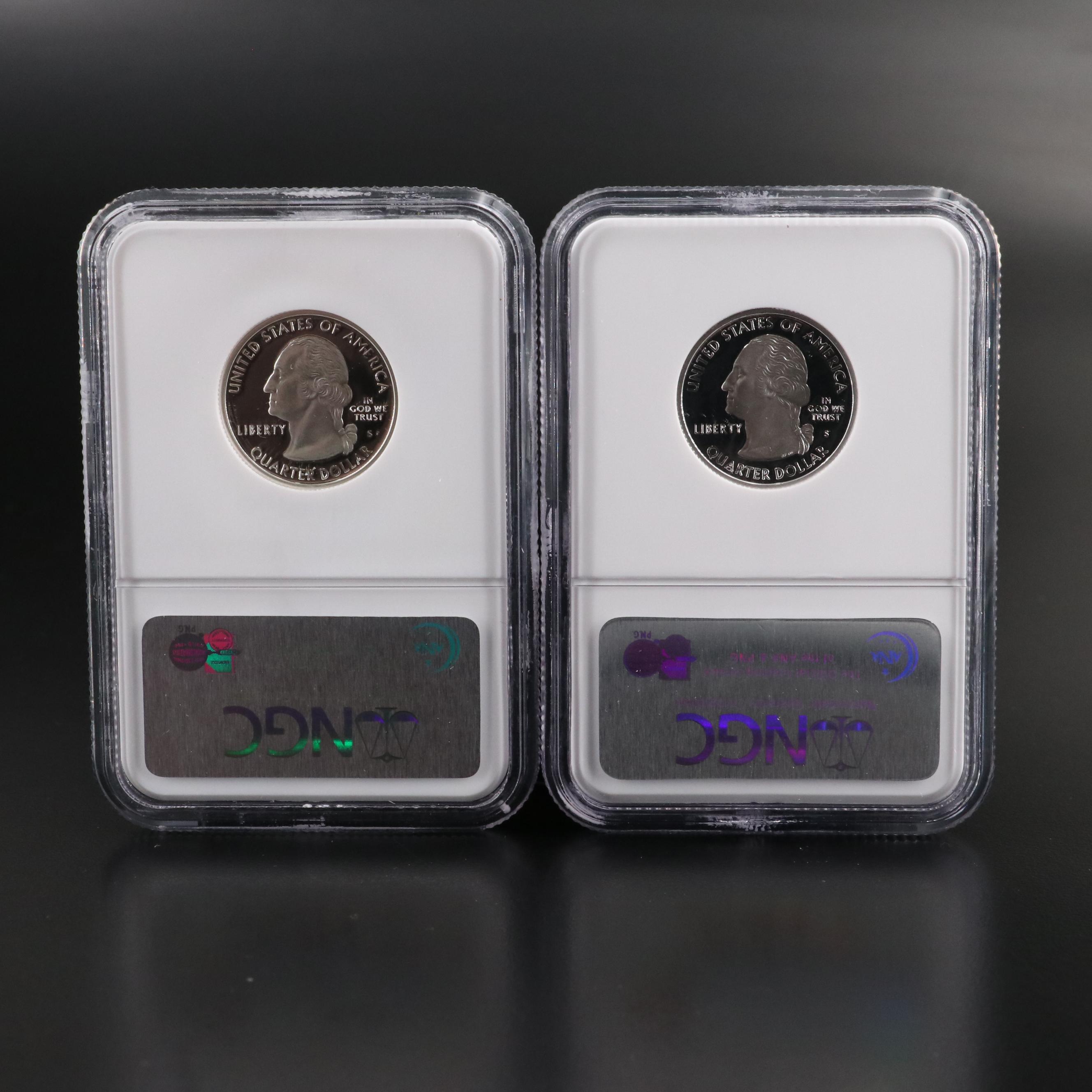 Ten Proof Silver Quarters NGC Graded PF69 Ultra Cameo | EBTH