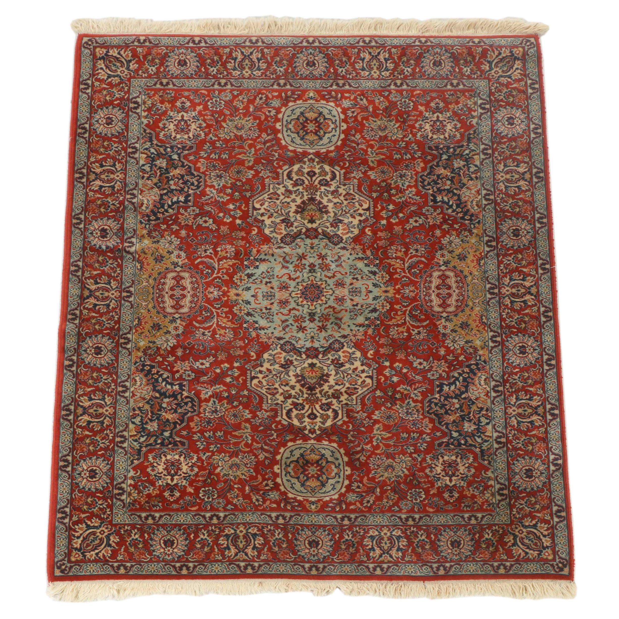 5' x 6'11 Machine Made Ethan Allen Tehran All-Over Red Area Rug ...