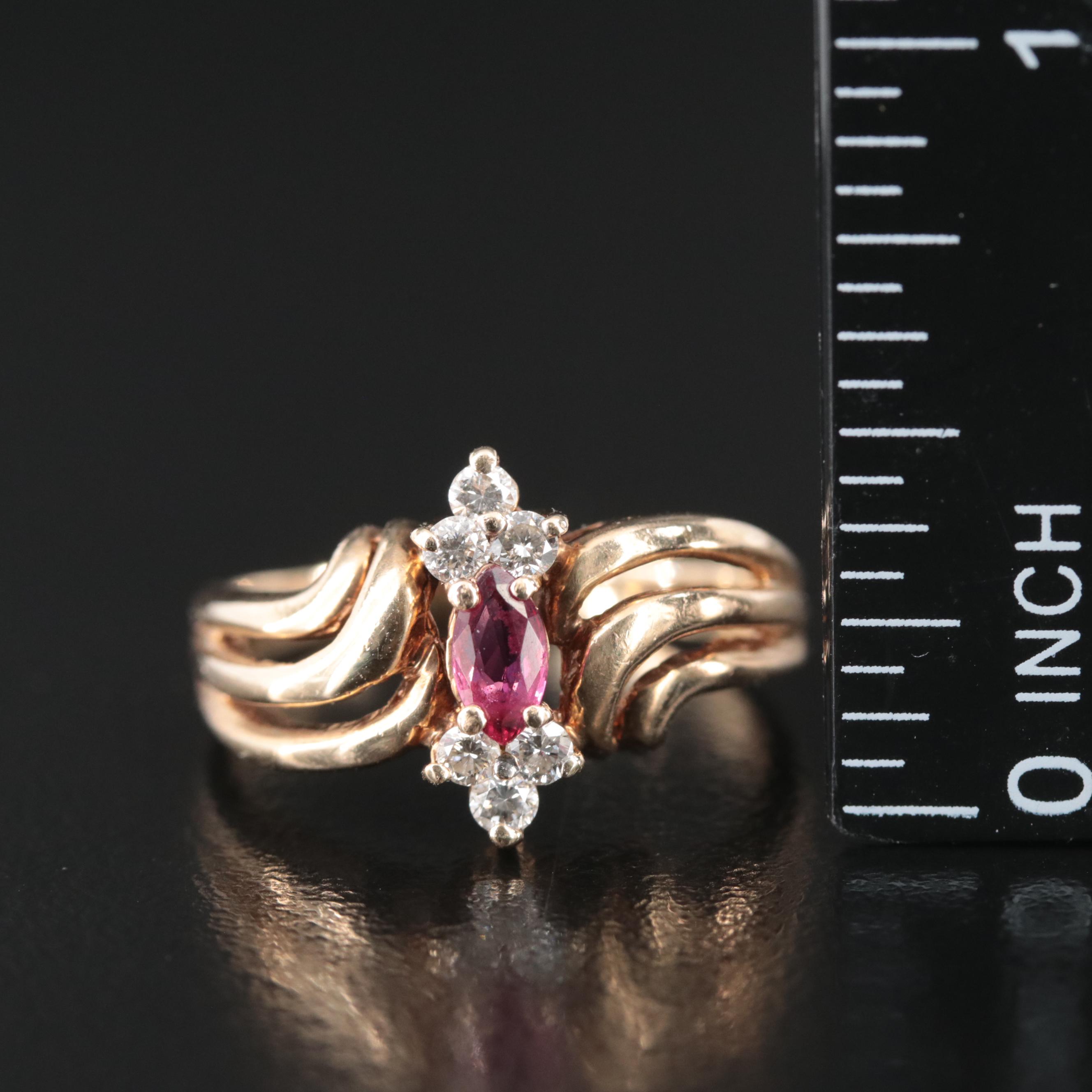 10K Ruby and Diamond Ring | EBTH