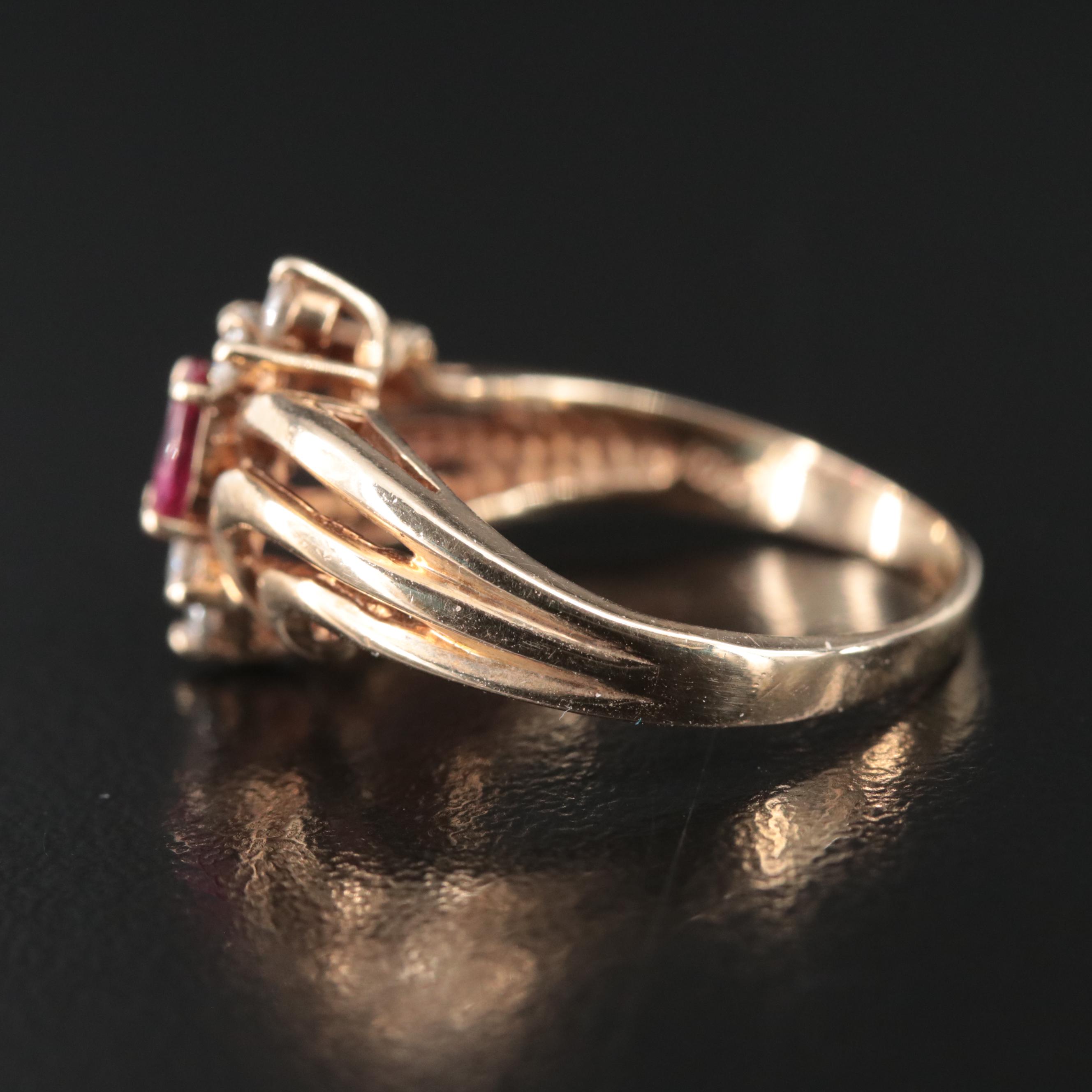 10K Ruby and Diamond Ring | EBTH