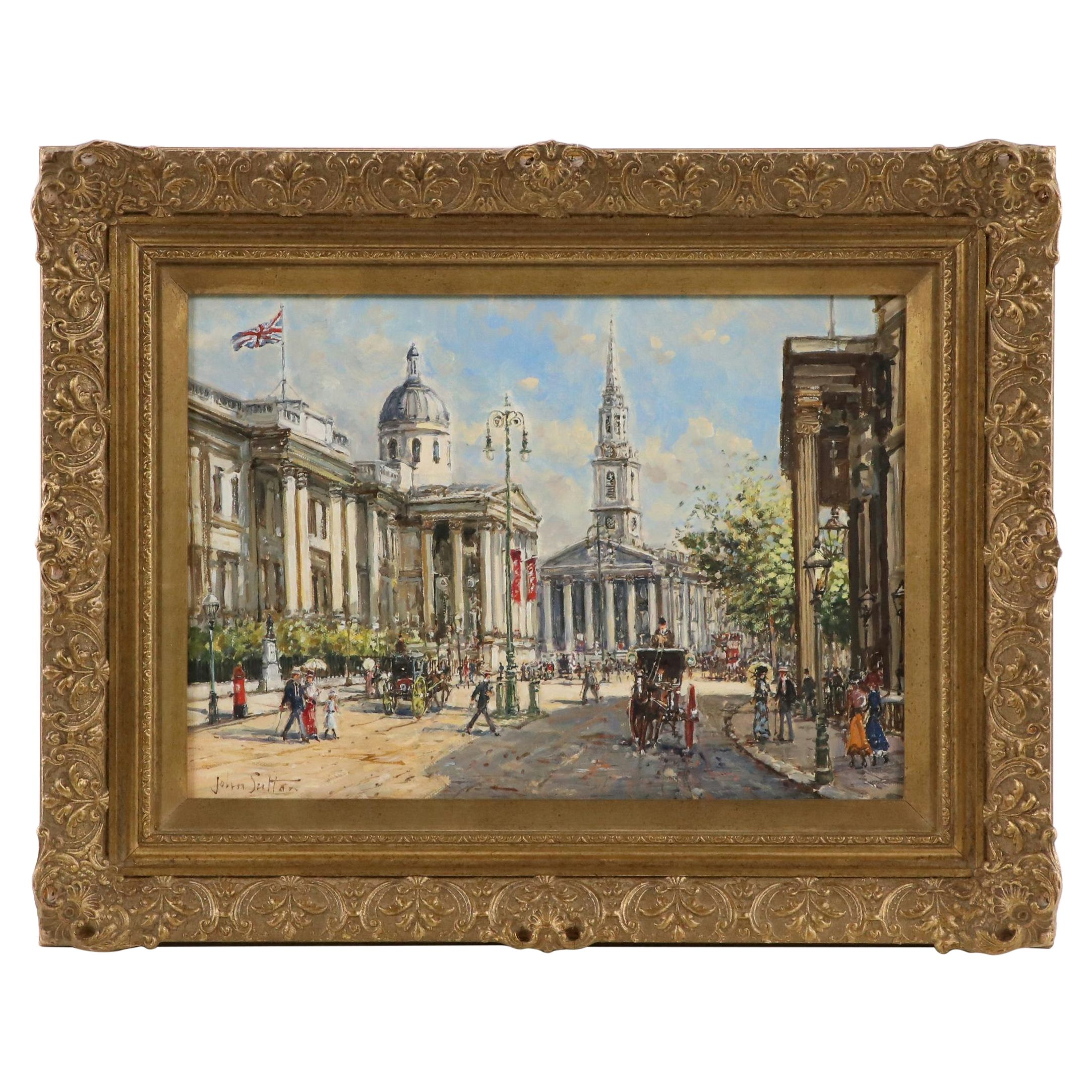 John Sutton Oil Painting "The National Gallery & St. Martin's-in-the ...