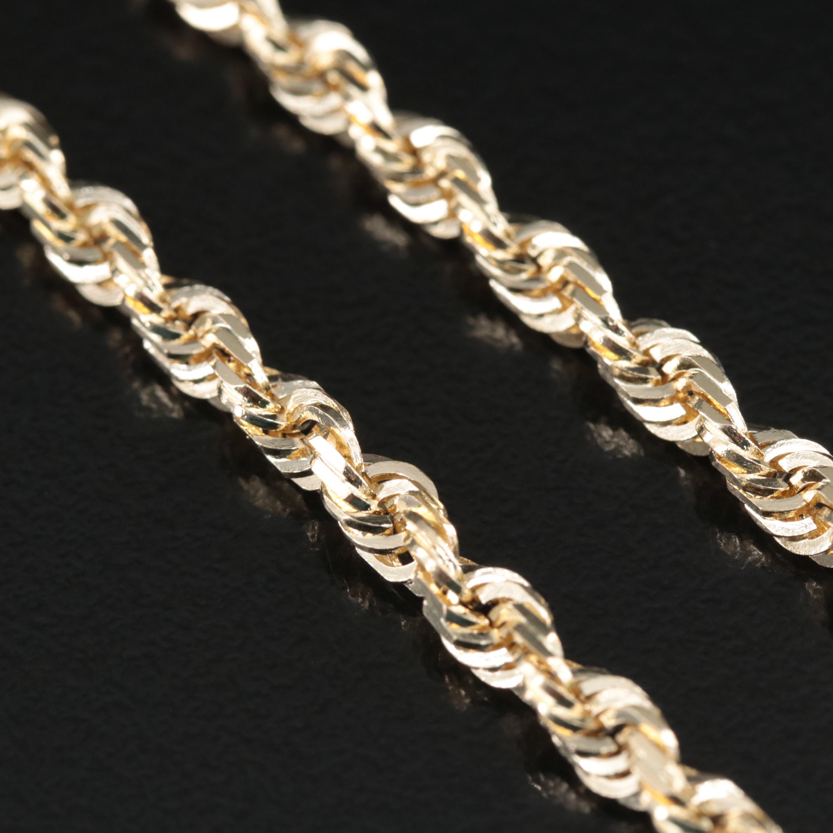 14K Rope Chain Necklace | EBTH