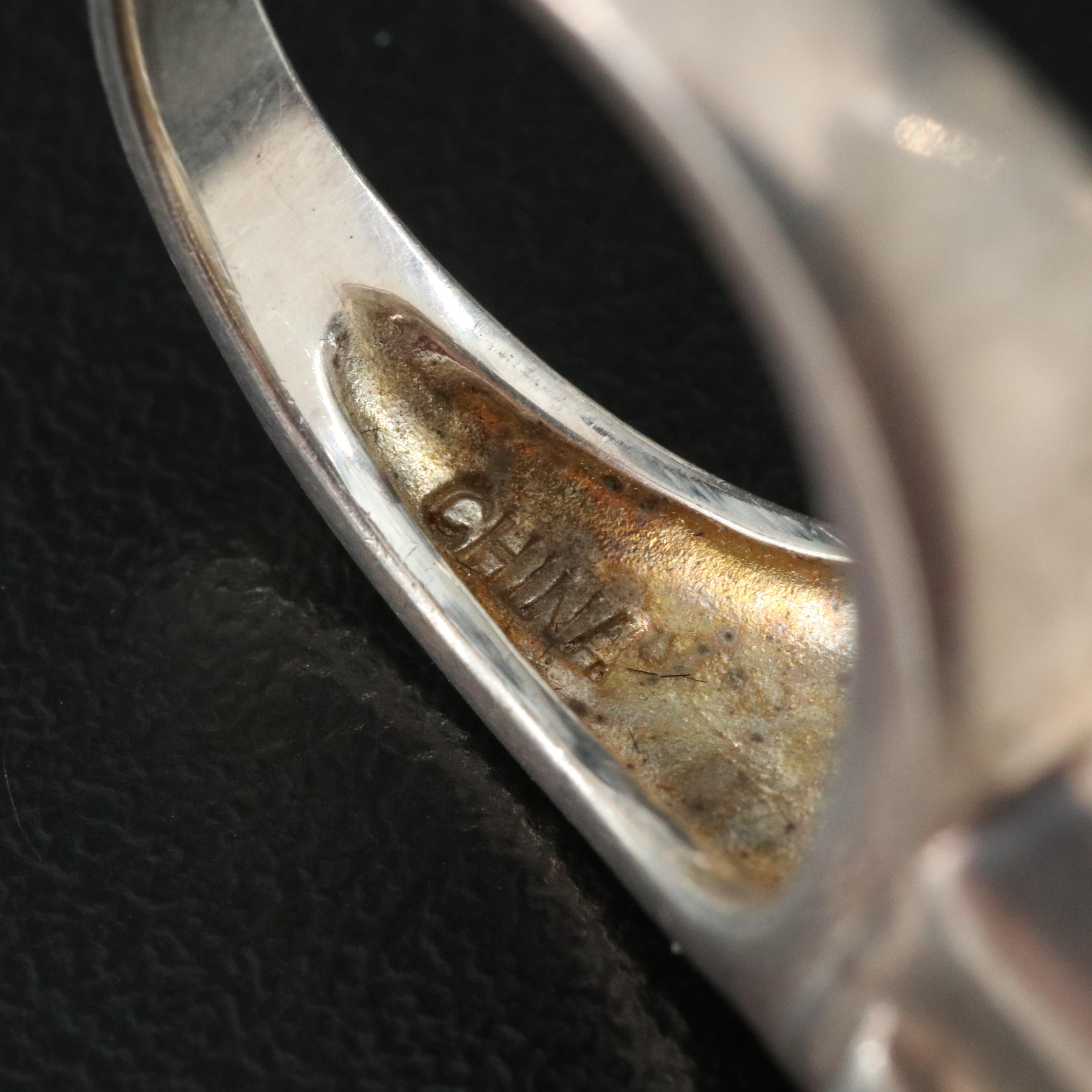 Elle Sterling Jadeite and Ruby Ring | EBTH