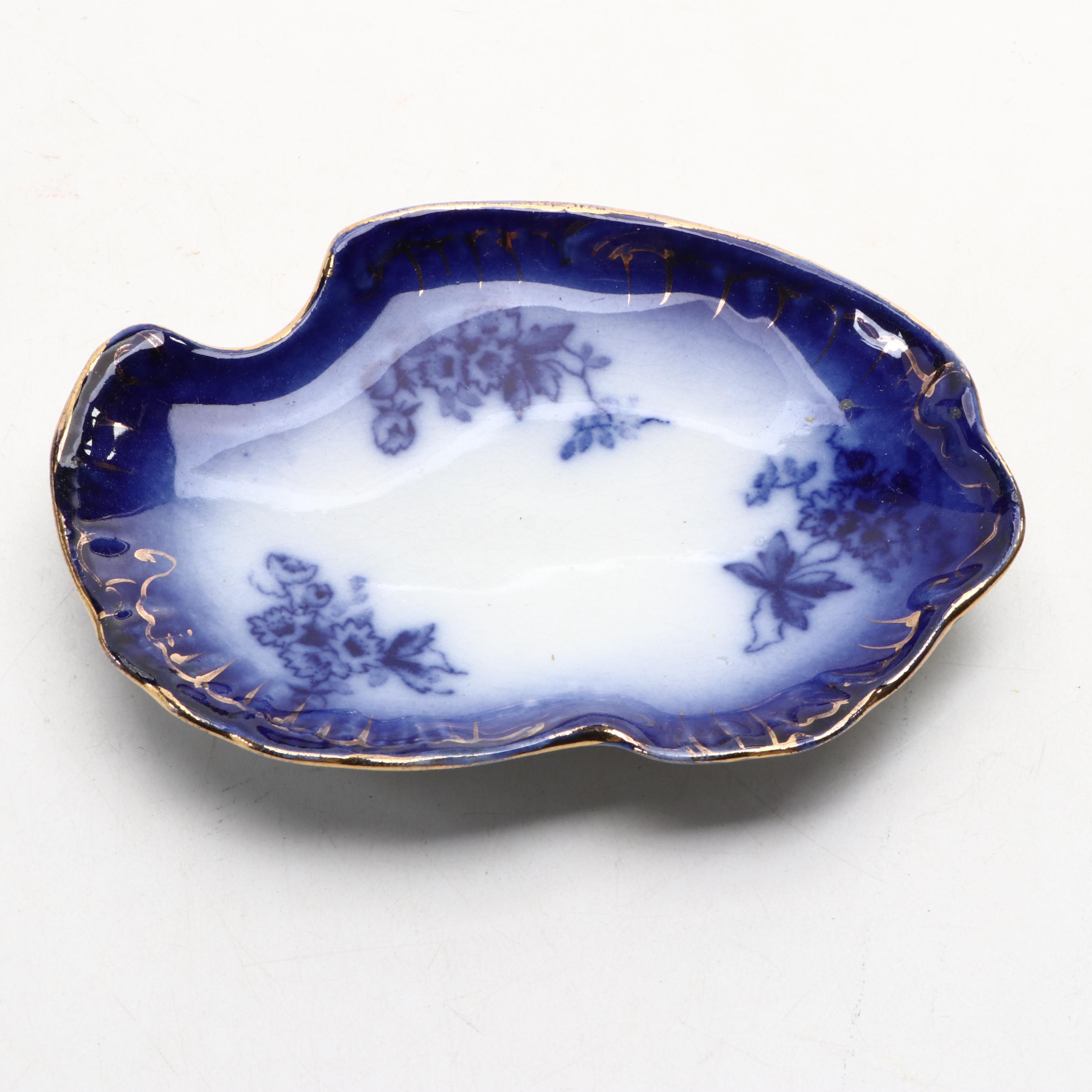 Wheeling Pottery "La Belle" Flow Blue Porcelain Bowls | EBTH