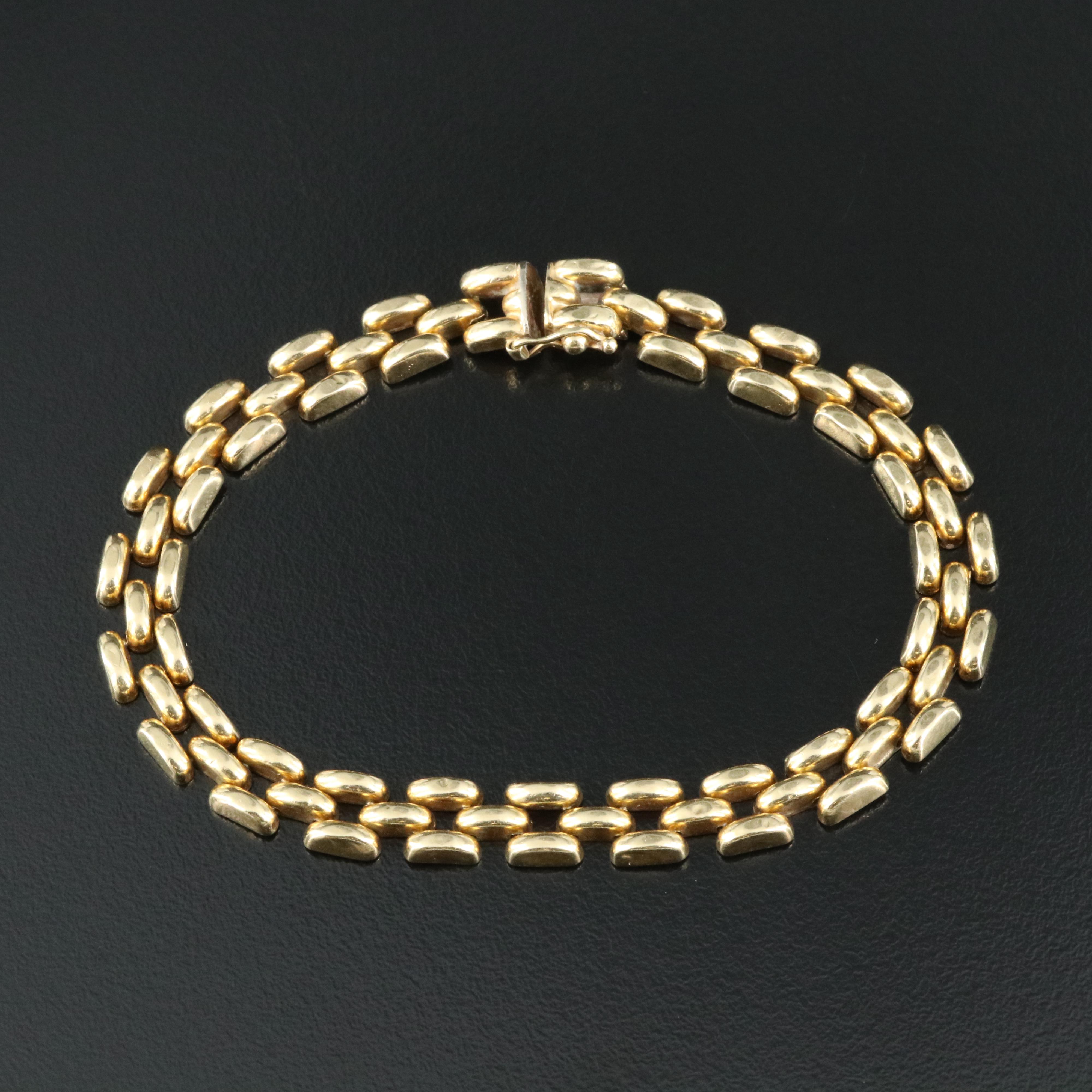 14K Panther Link Bracelet | Everything But The House
