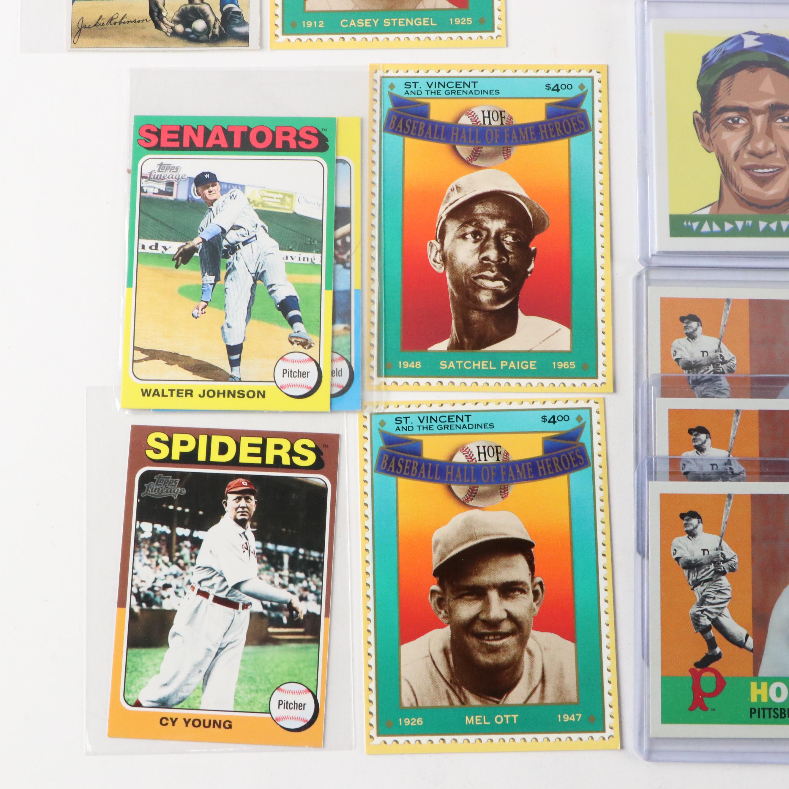 Topps Lineage with Other Baseball Cards Featuring Jackie Robinson, Ted ...