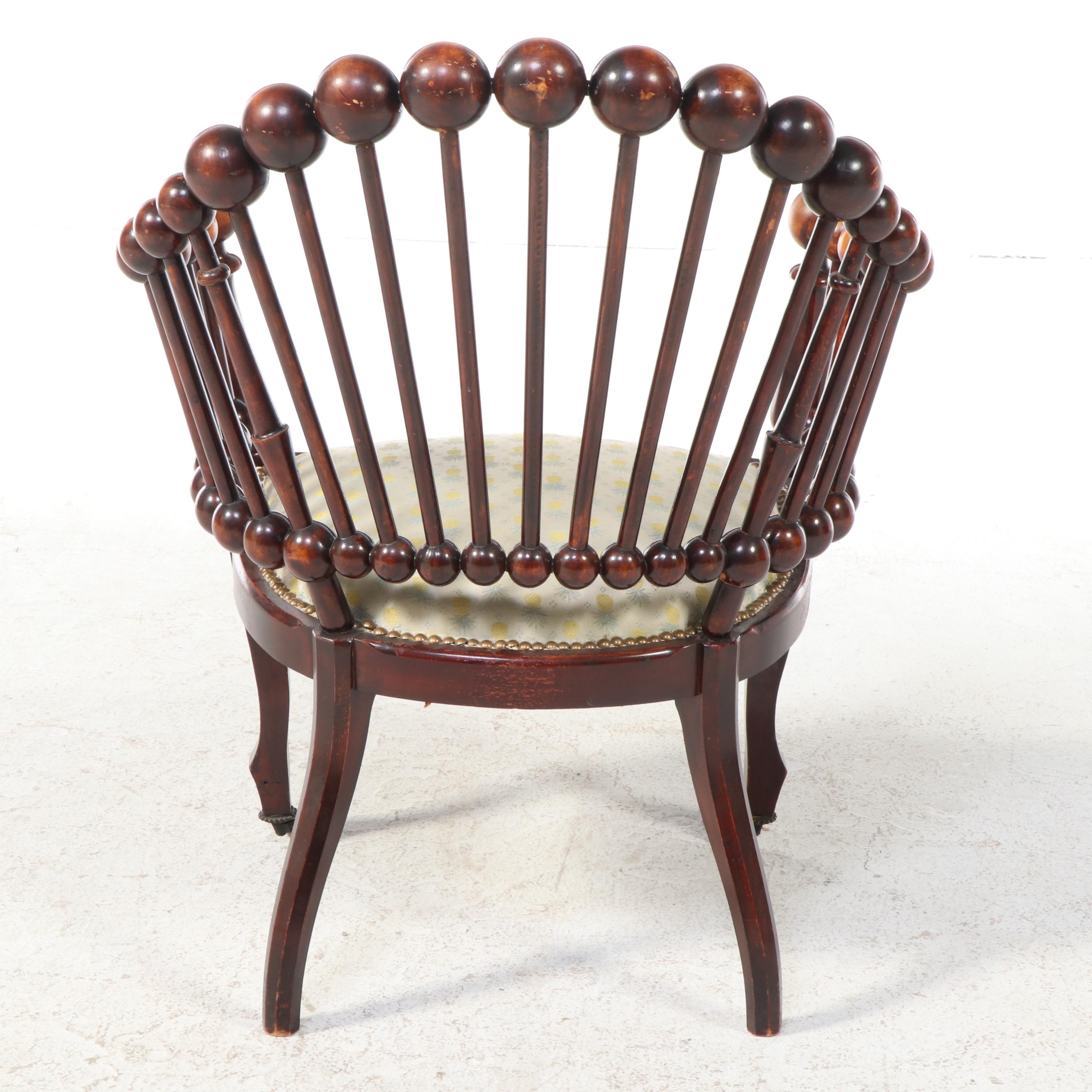 Attr. George Hunzinger Maple "Lollipop" Armchair in Original Finish ...