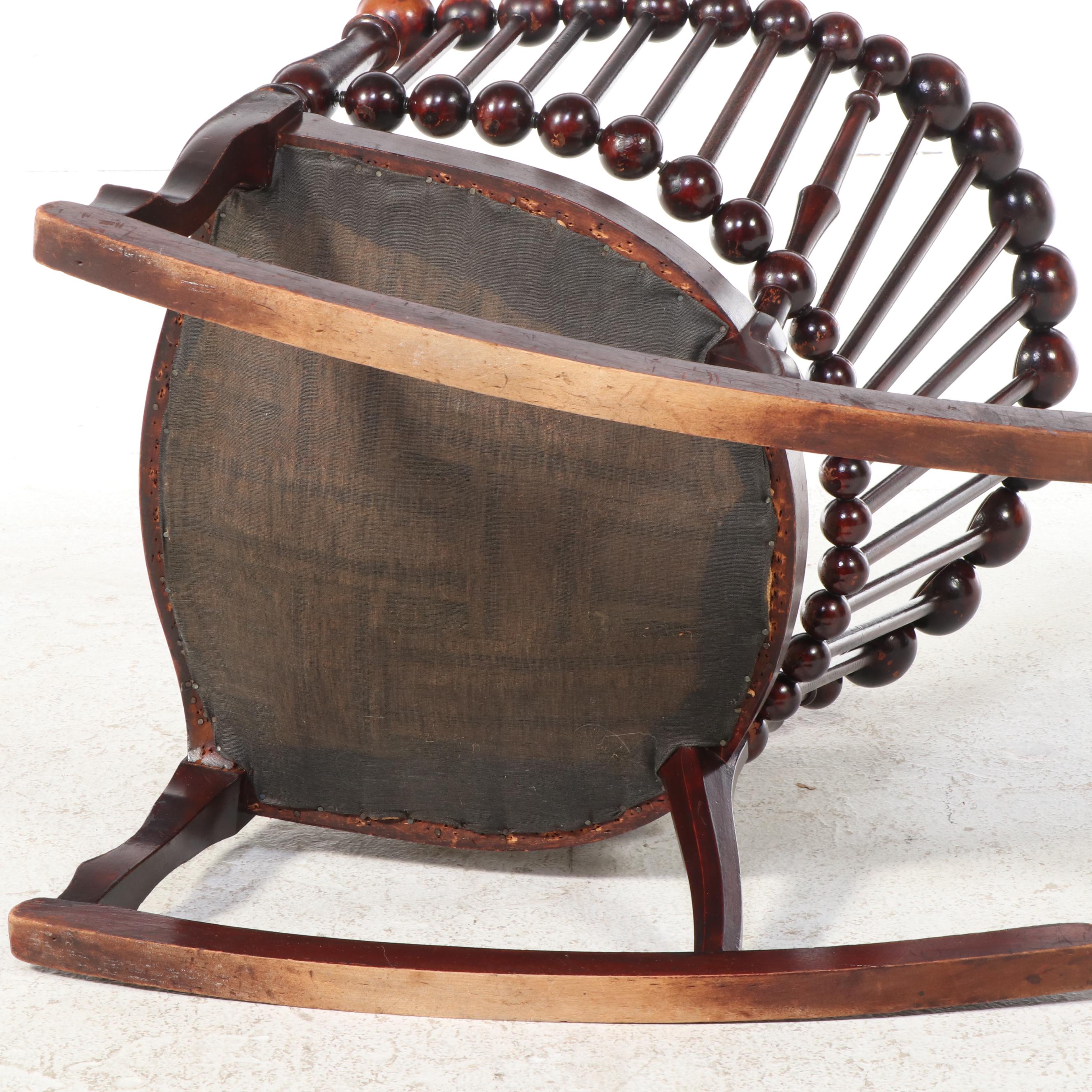 Attr. George Hunzinger Maple "Lollipop" Rocker in Original Finish, Late ...