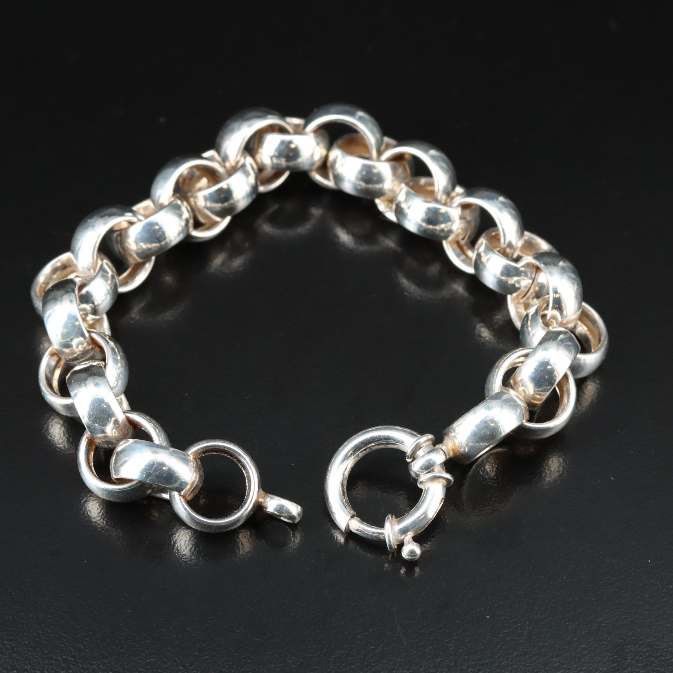 Sterling Rolo Link Bracelet | EBTH