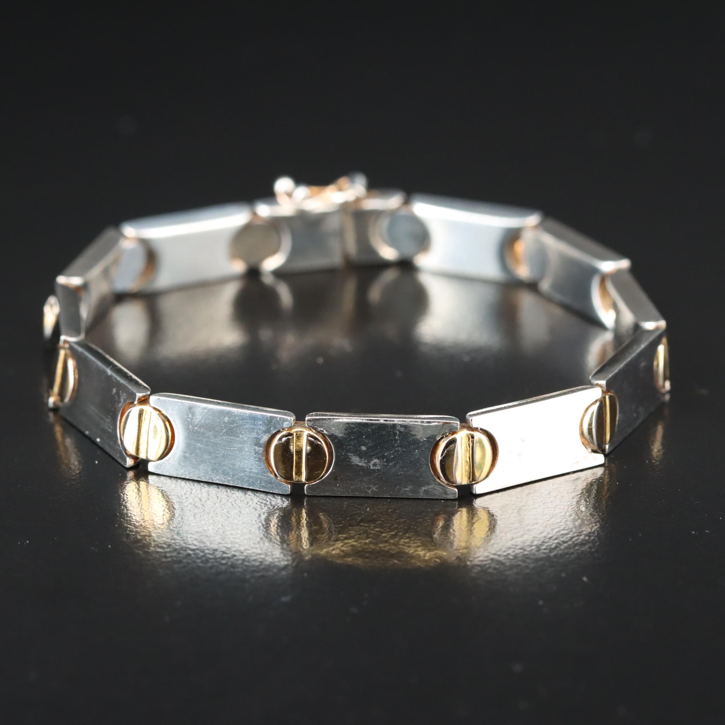 Italian Milor Two-Tone Sterling Bracelet | EBTH