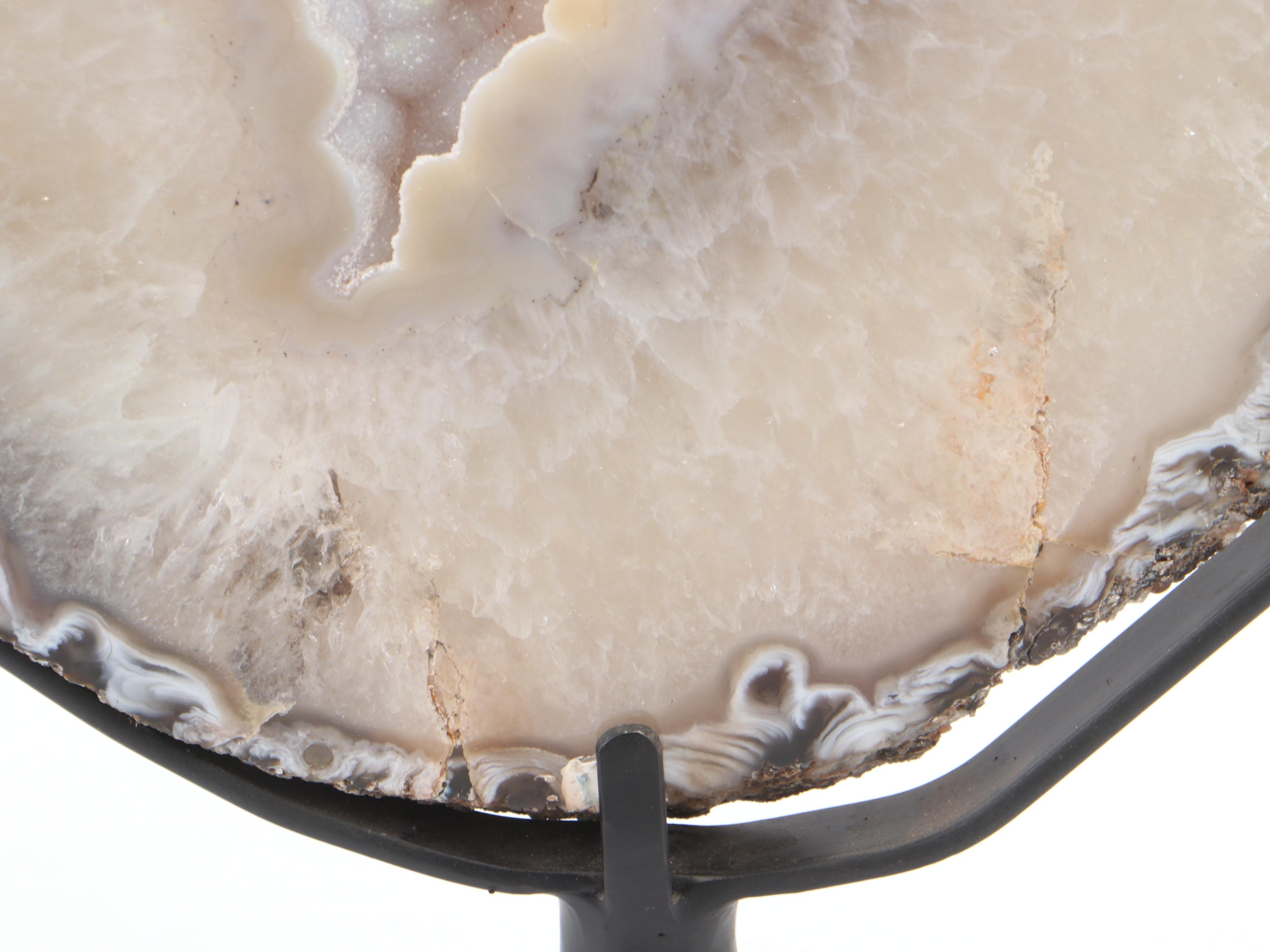 Geode Slab with Quartzite and Botryoidal Chalcedony with Stand | EBTH