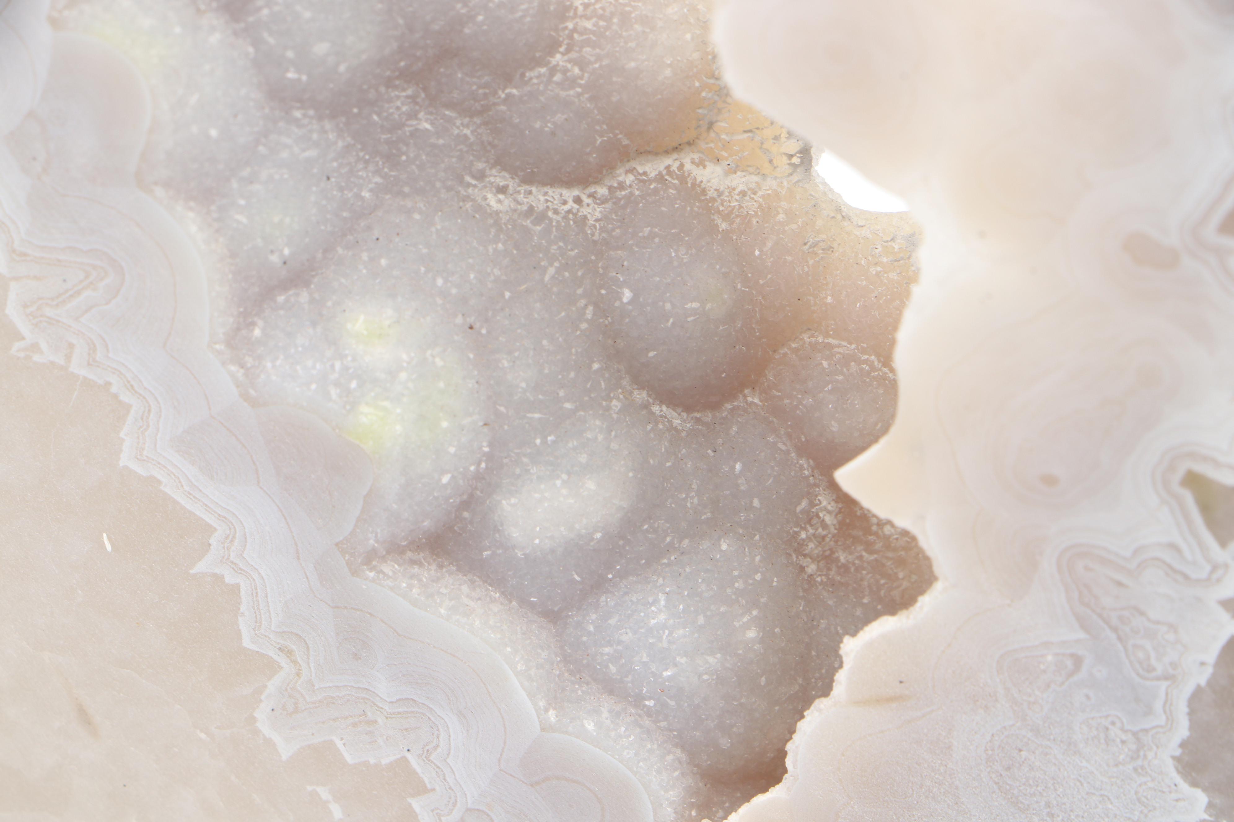 Geode Slab with Quartzite and Botryoidal Chalcedony with Stand | EBTH