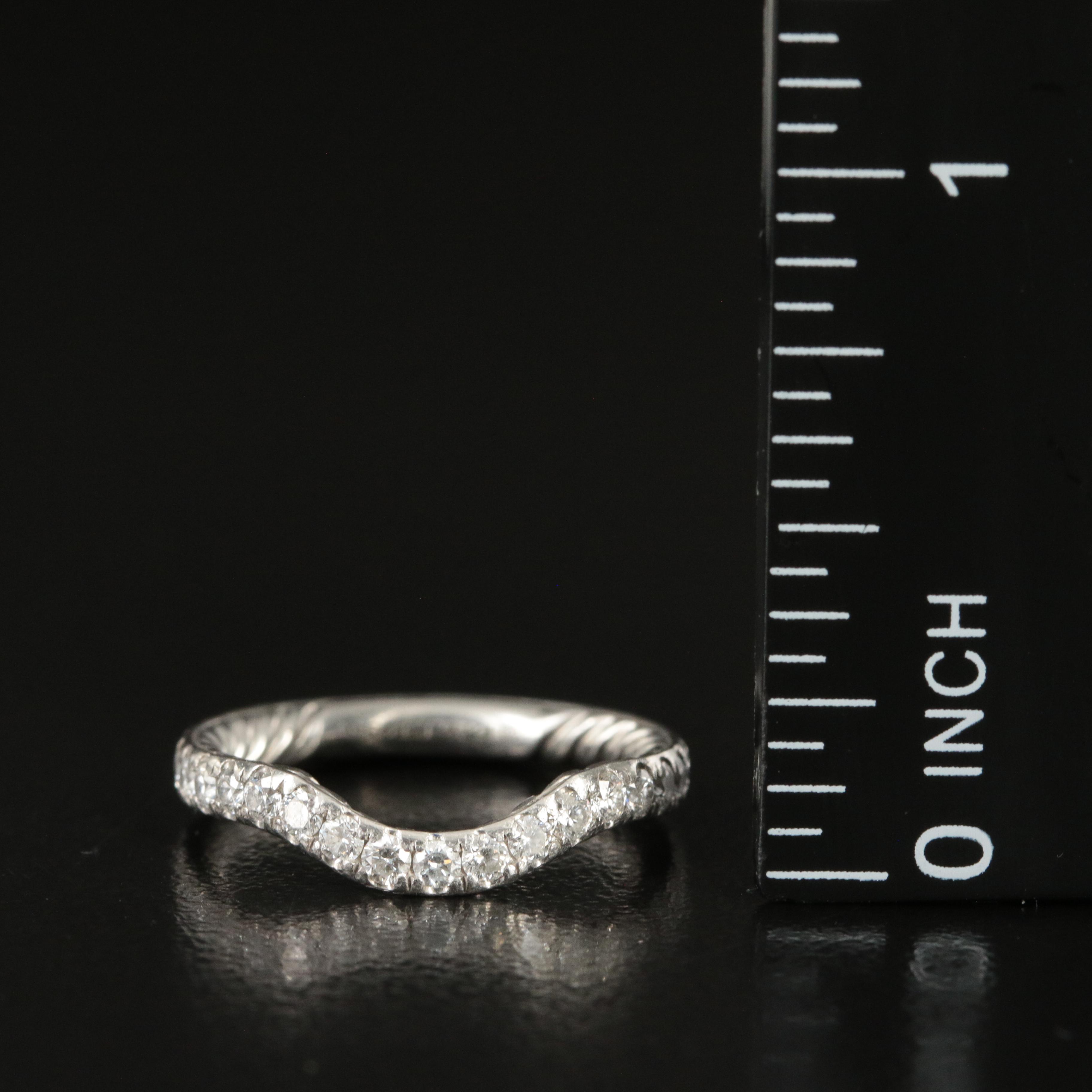 David Yurman 'Eden' Platinum 0.80 CTW Diamond Eternity Curved Band | EBTH