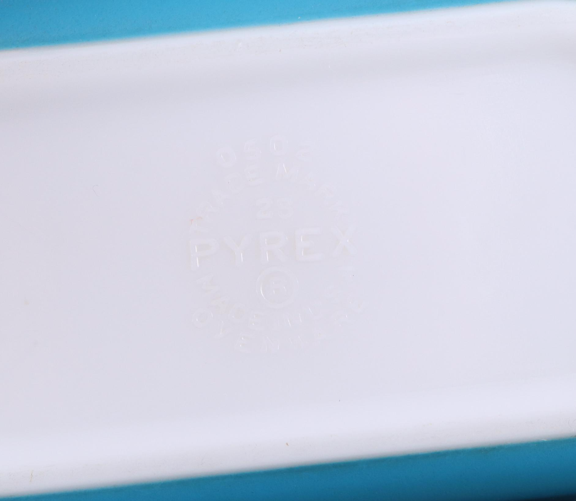 Pyrex Glass Casserole Dishes with Floral Motif Ceramic Spice Canisters ...