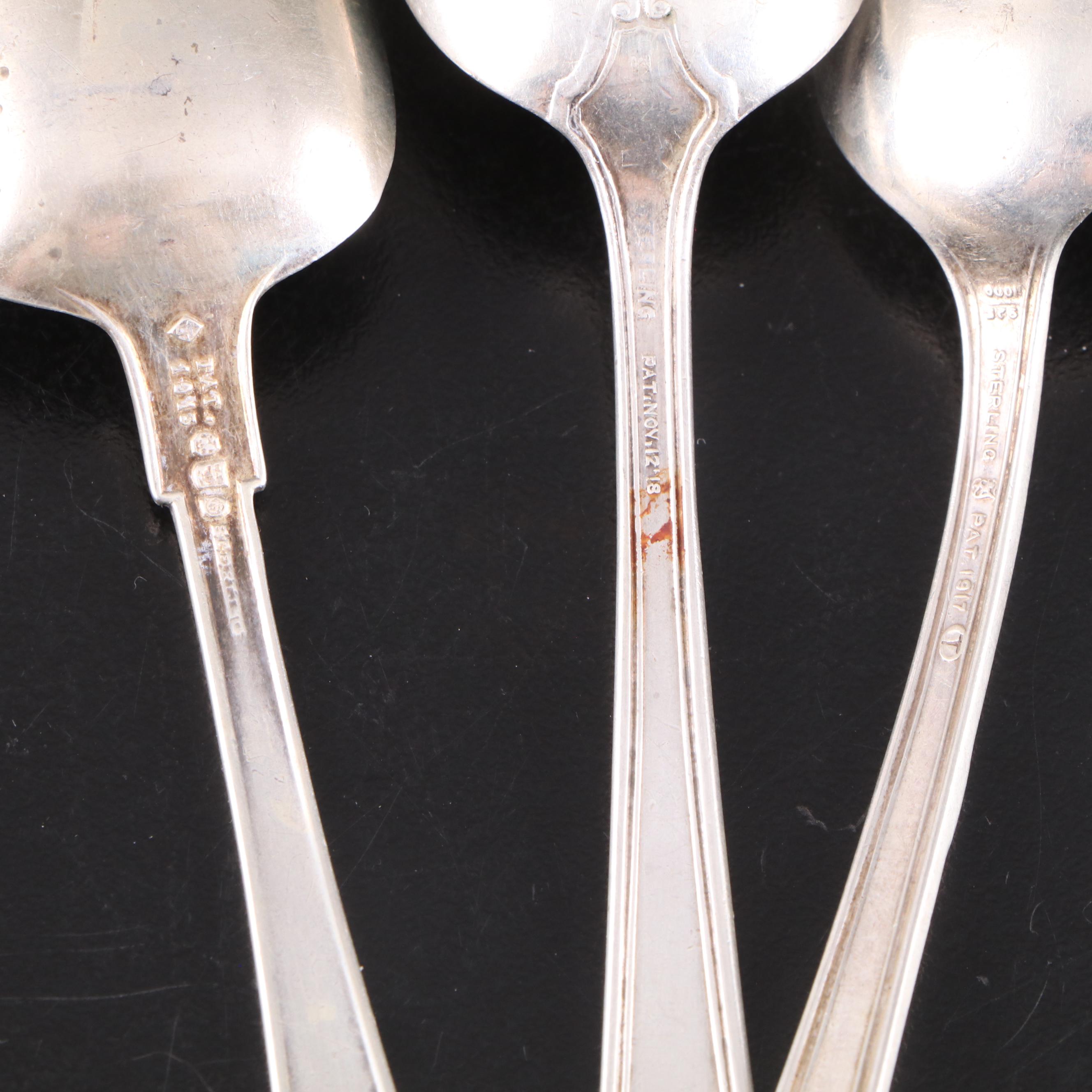 American Sterling Silver Teaspoon Collection, Late 19th/Early 20th C ...