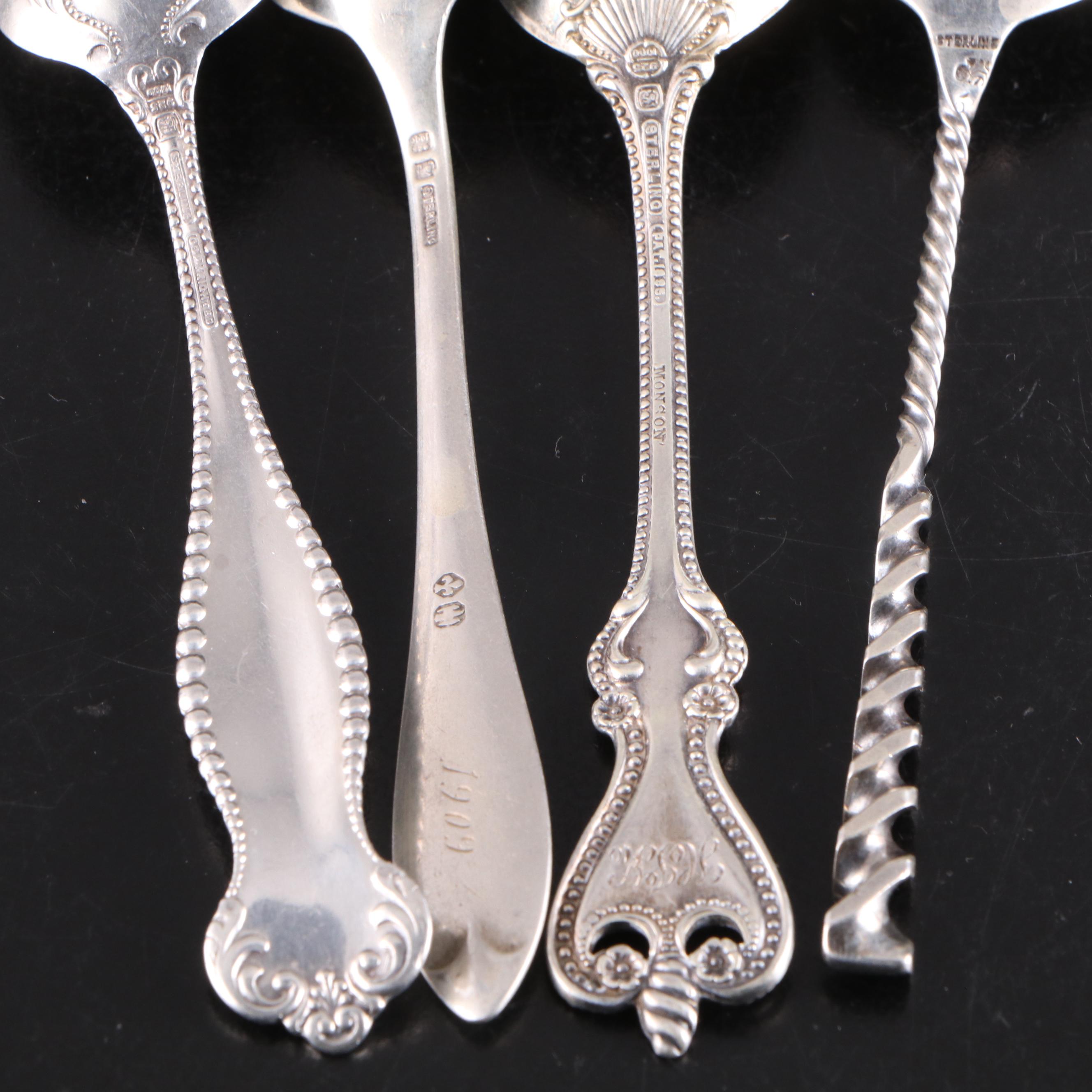 American Sterling Silver Teaspoon Collection, Late 19th/Early 20th C ...