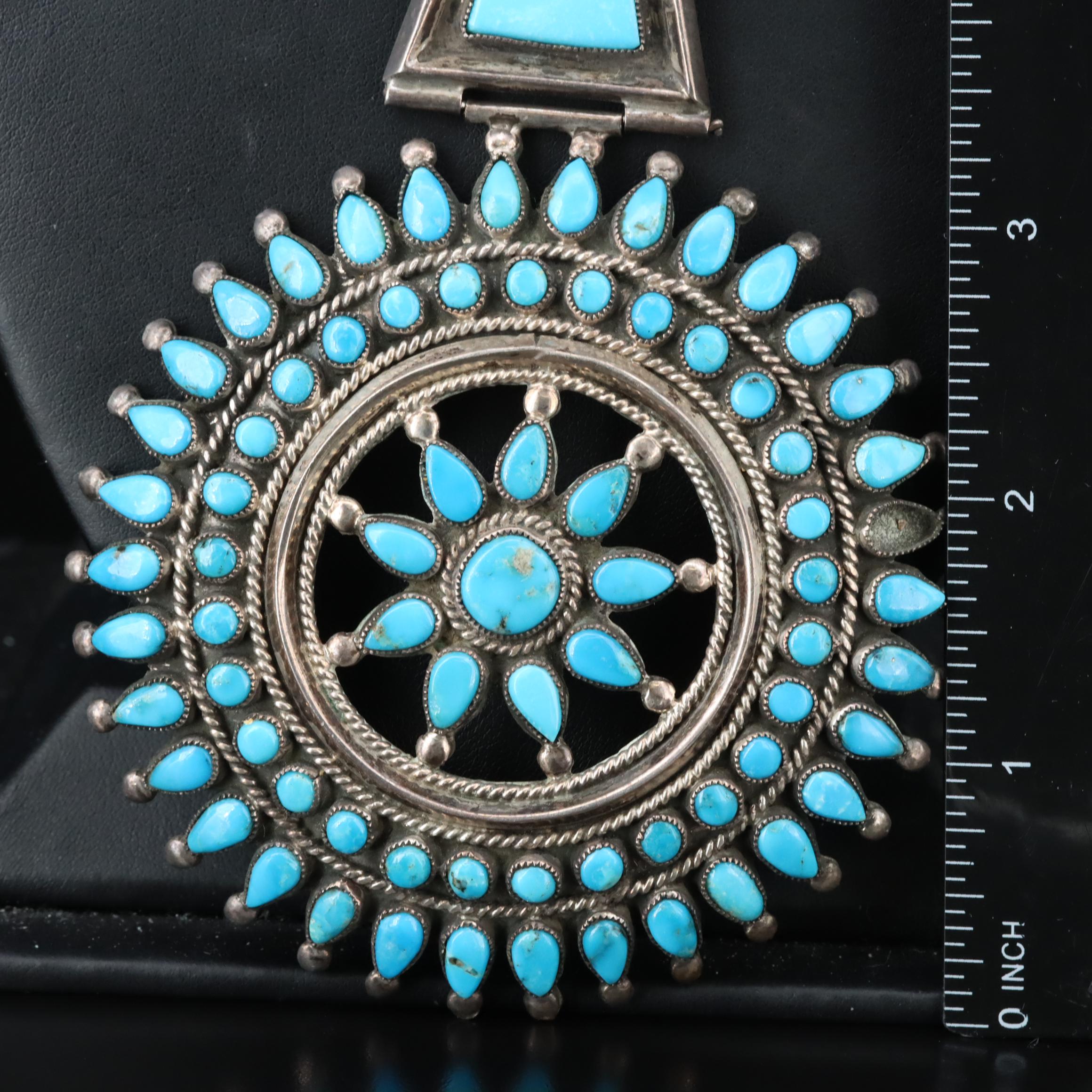 Sterling Necklace with Victor Moses Begay Navajo Diné Center Including ...