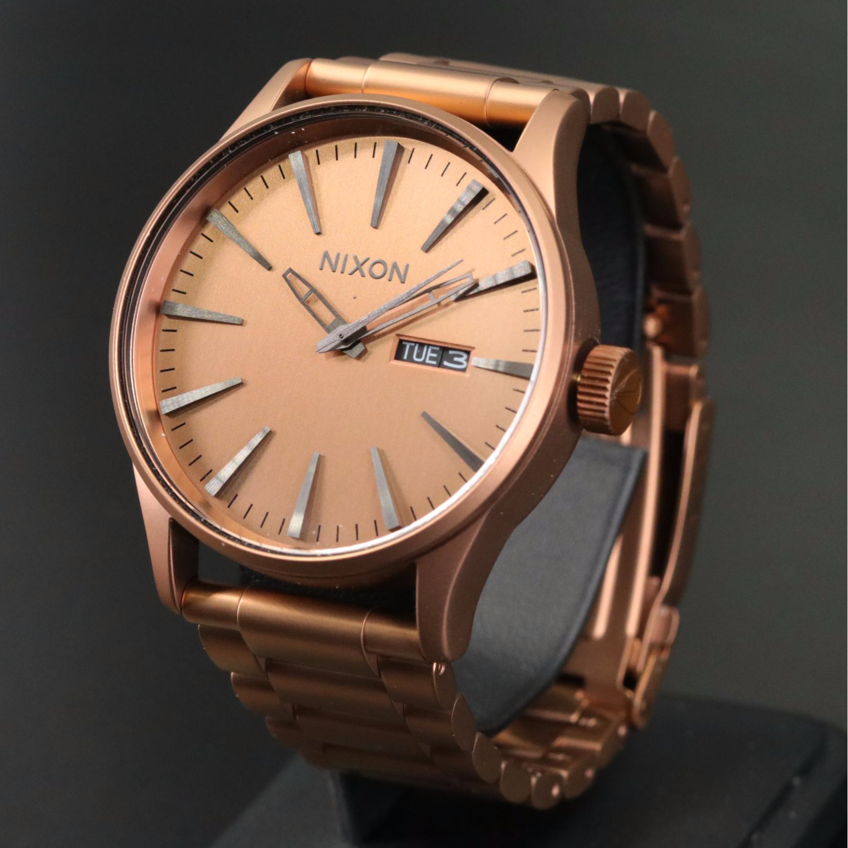 Nixon Sentry SS Matte Copper and Gunmetal Watch with Box | Everything ...