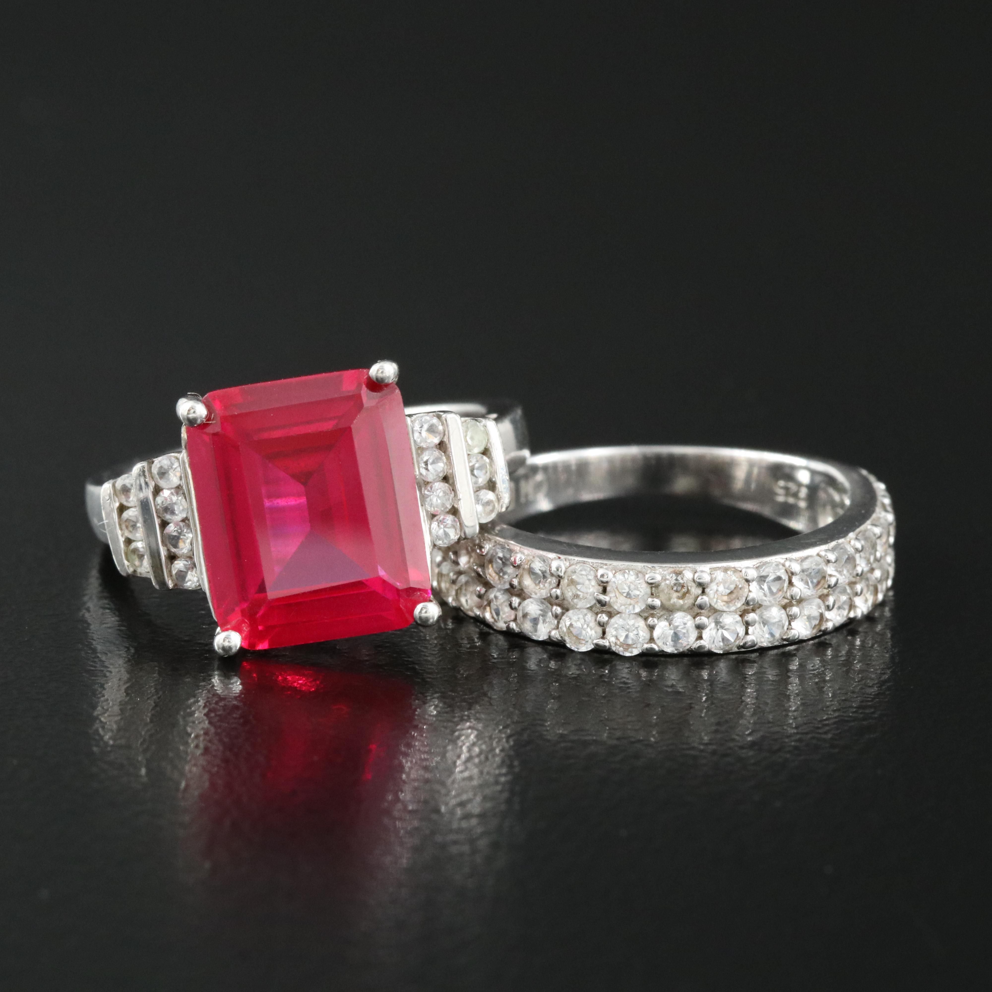 Sterling Ruby and Sapphire Rings | EBTH