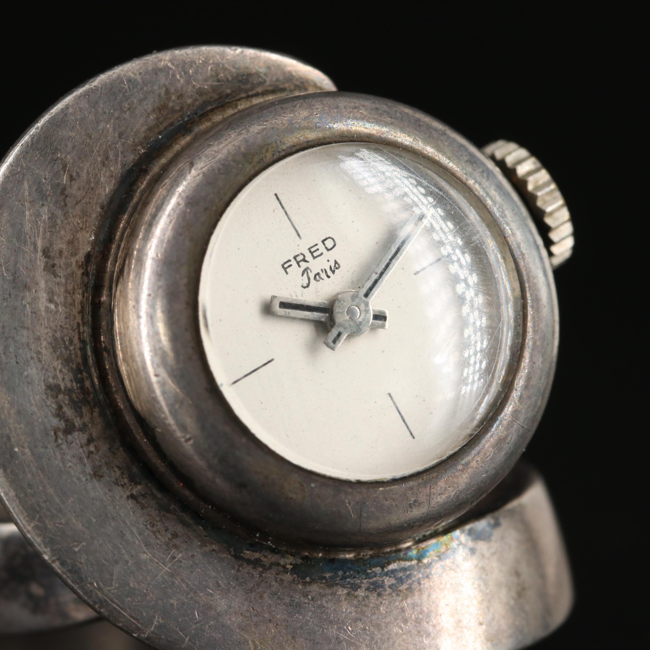 Fred Paris White Dial Ring Watch | EBTH