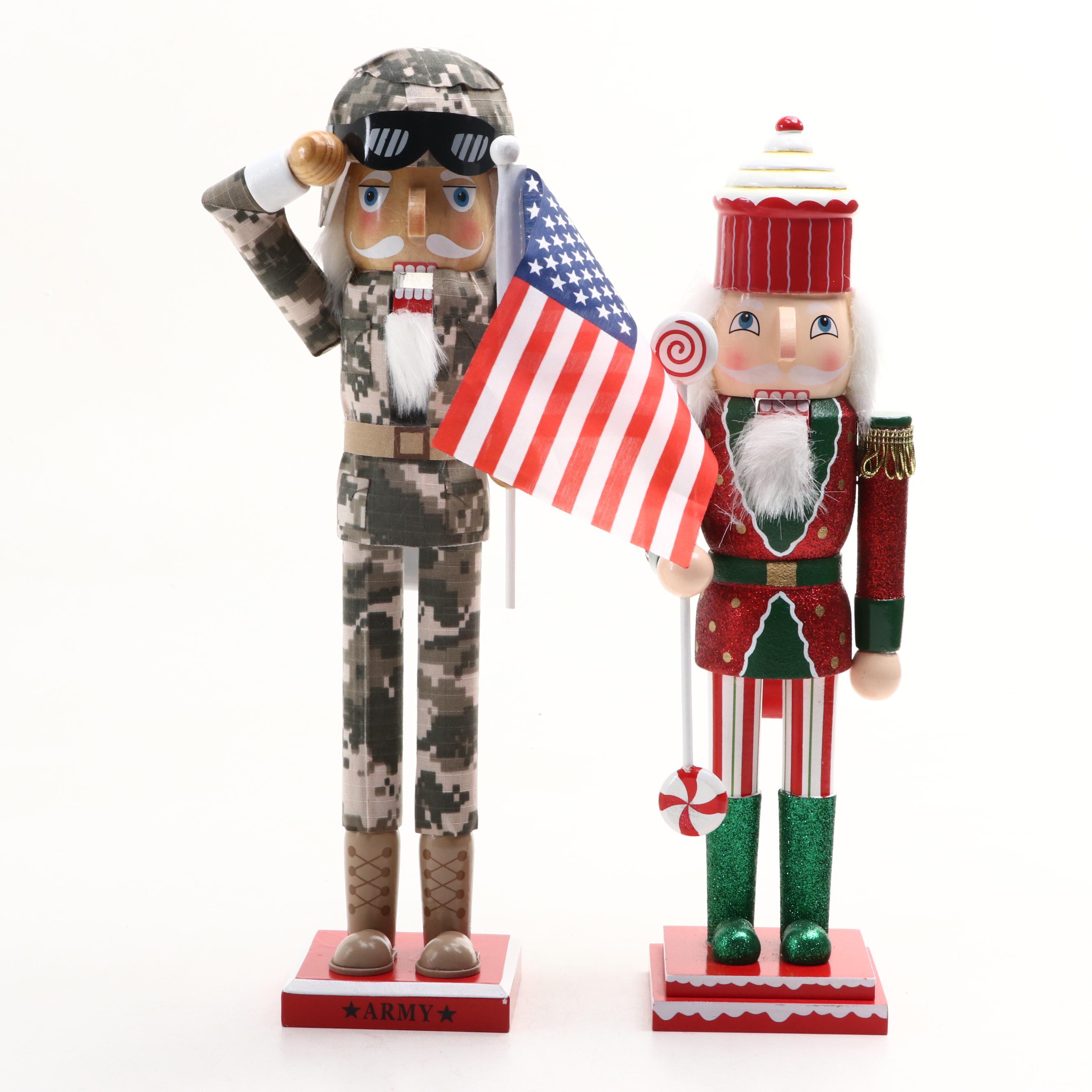 German Style Wooden Hunter and Other Nutcrackers | EBTH