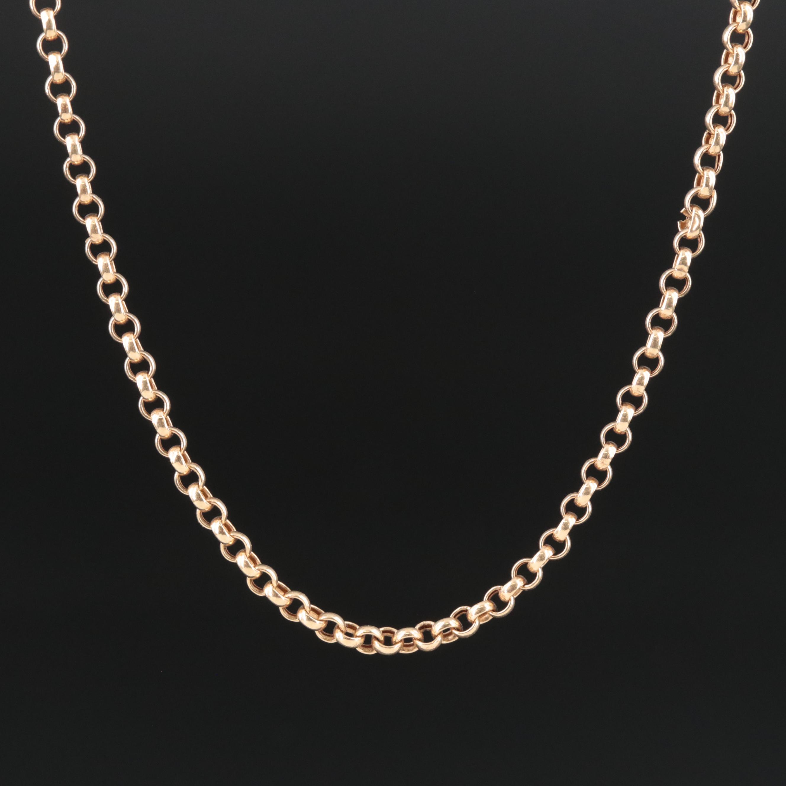 Italian 14K Rolo Chain Necklace | Everything But The House