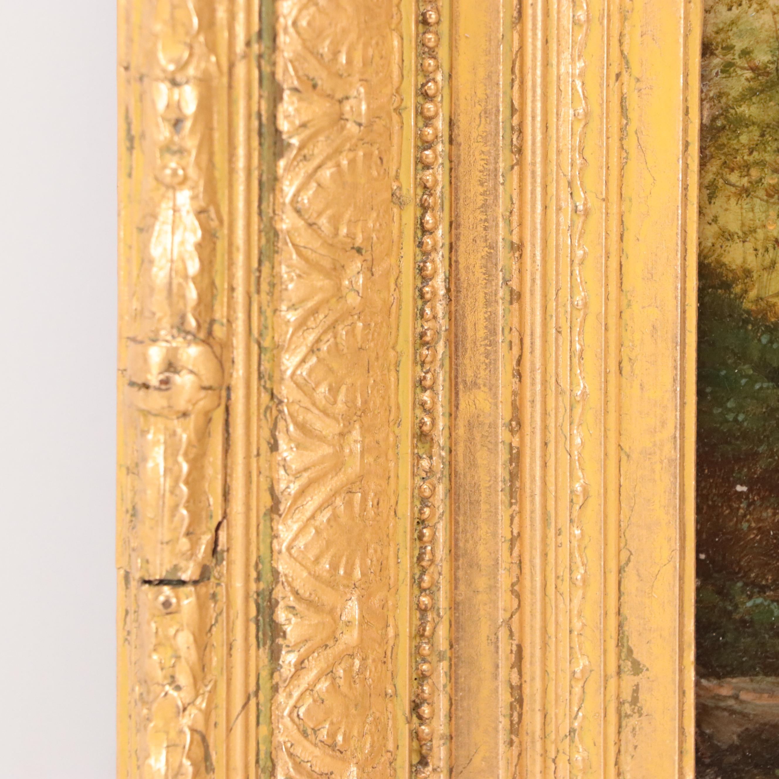 Attributed to Robert Van Ness Oil Painting of Pastoral Landscape, 19th ...
