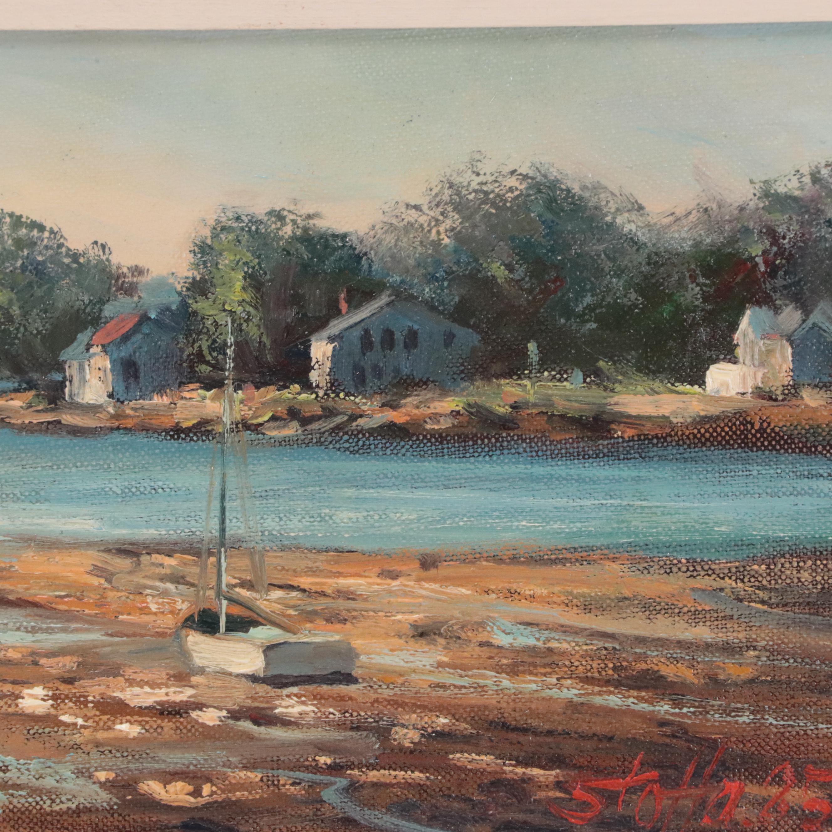 Michael Stoffa Oil Painting "Wonson Cove," 1985 | EBTH