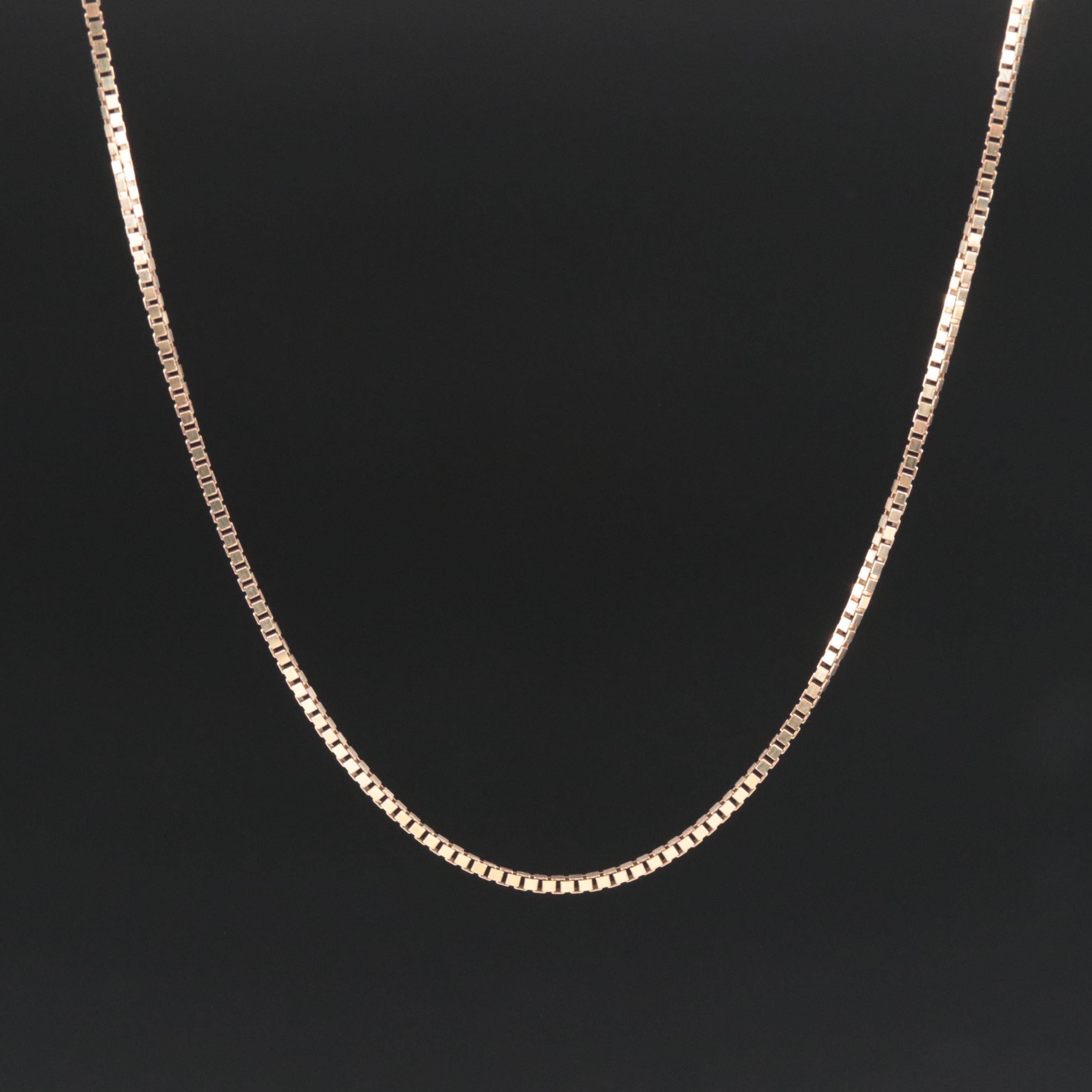 14K Box Chain Necklace | EBTH