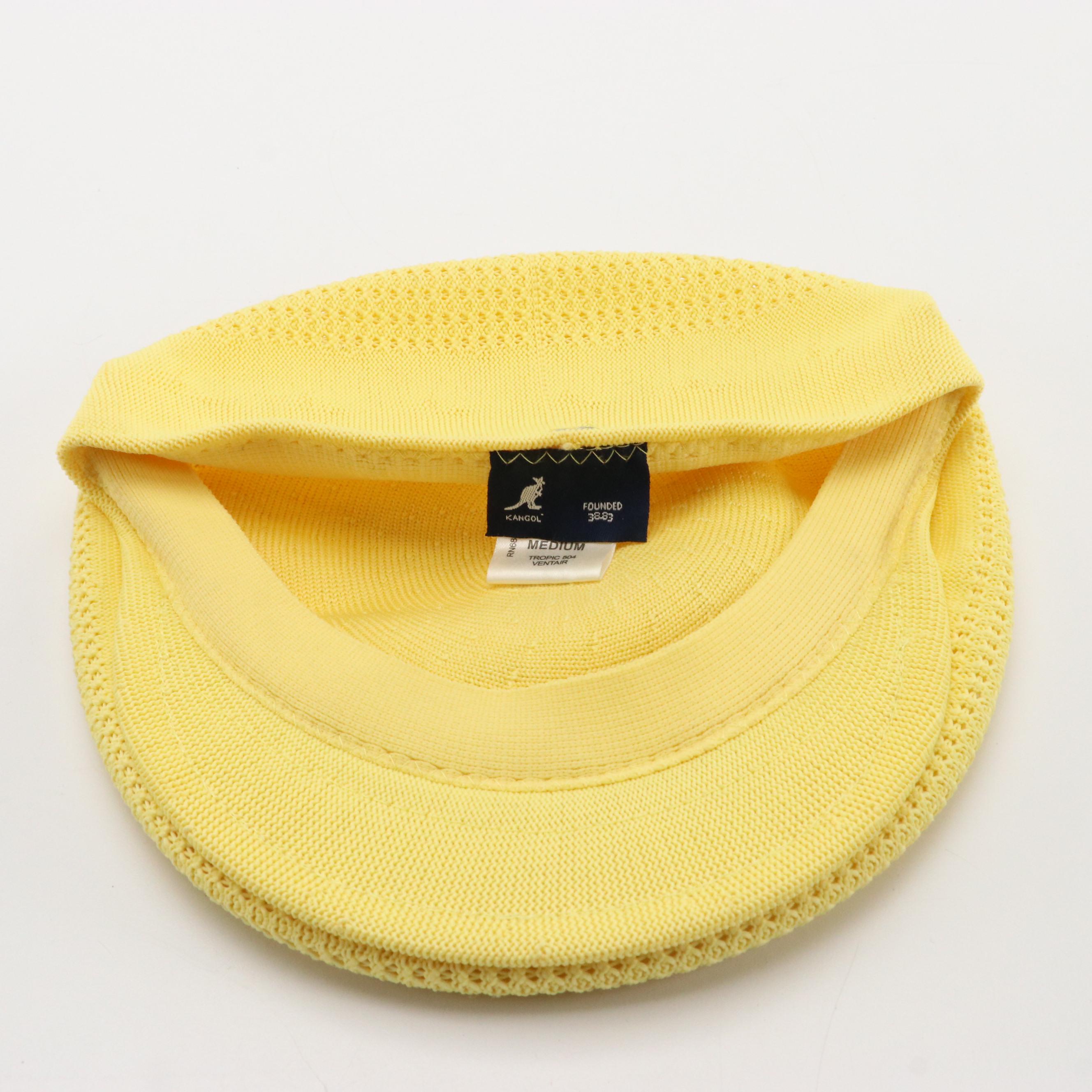 Kangol Tropic Ventair 504 Sage & Yellow Flat Caps, White Tropic ...