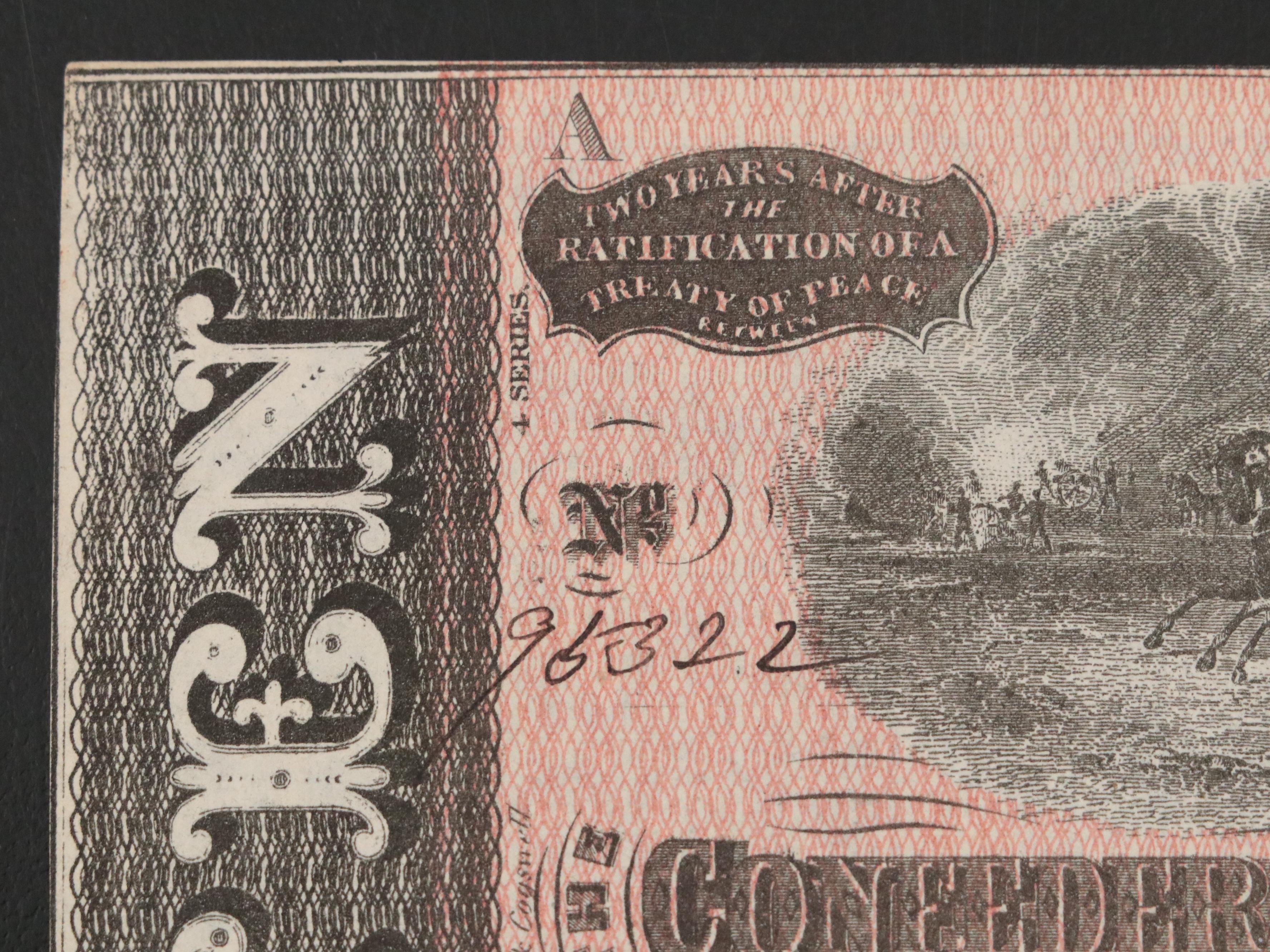 1864 CSA $10 Banknote (T-68) and 1862 $5 Virginia Treasury Note | EBTH