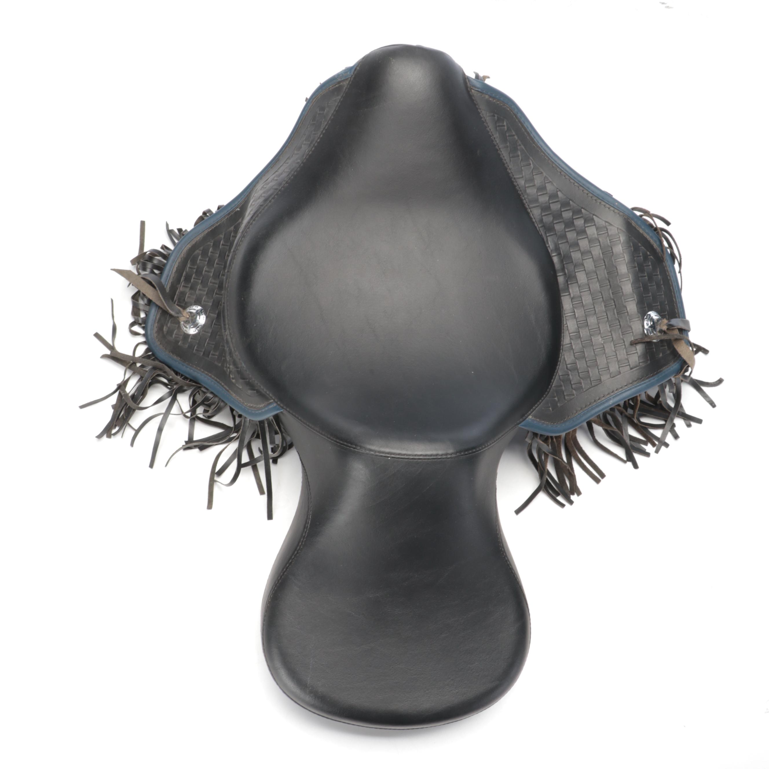 Harley-Davidson Motorcycle Softail Fringe Leather Double Seat | EBTH