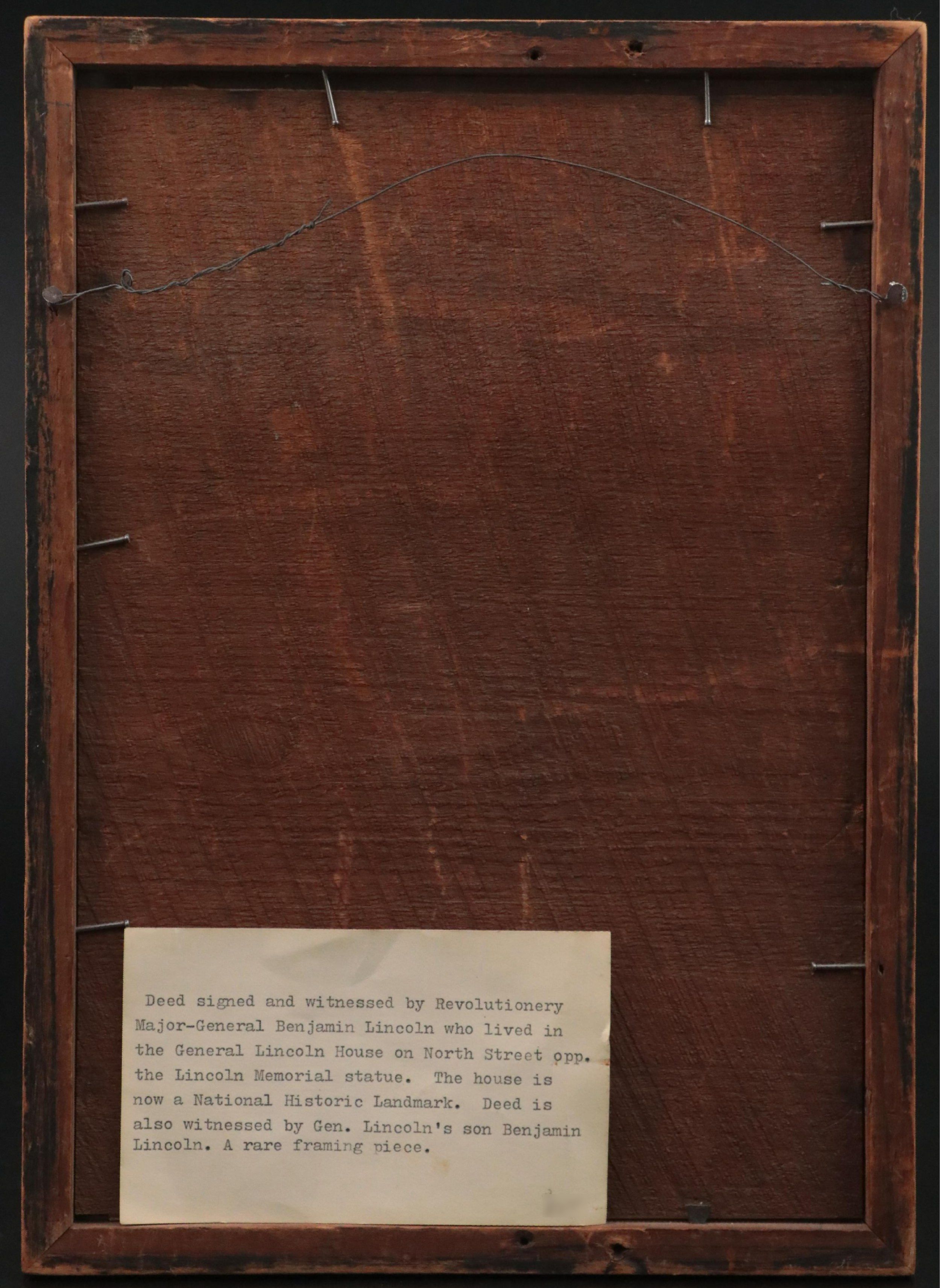 Benjamin Lincoln Hand-Written Land Deed, 1774 | Everything But The House